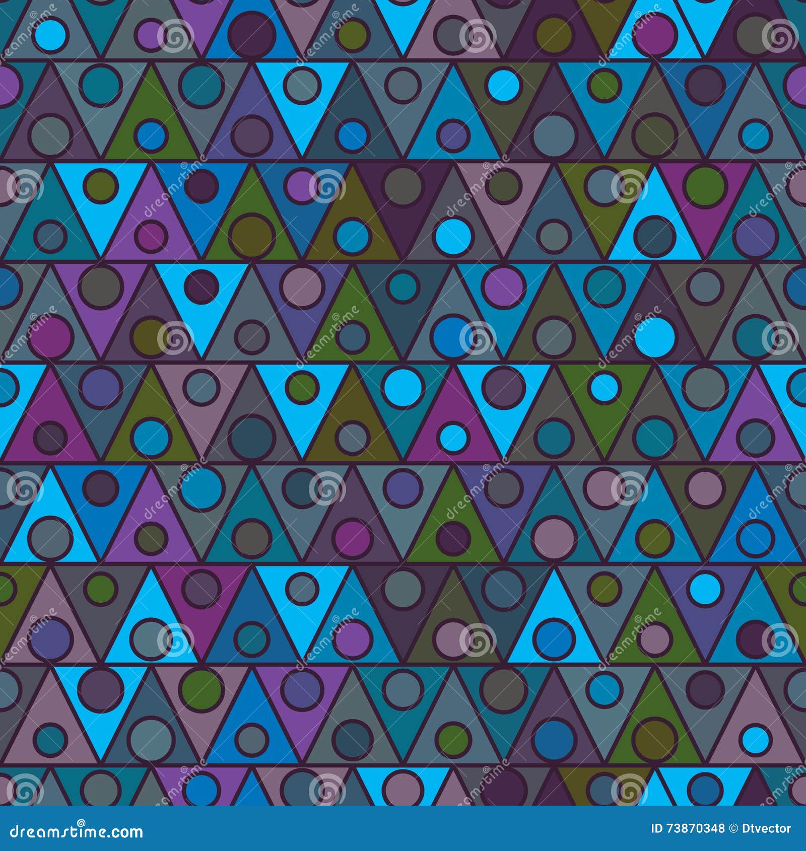 Triangle Circle Friend Seamless Pattern Stock Vector - Illustration of ...