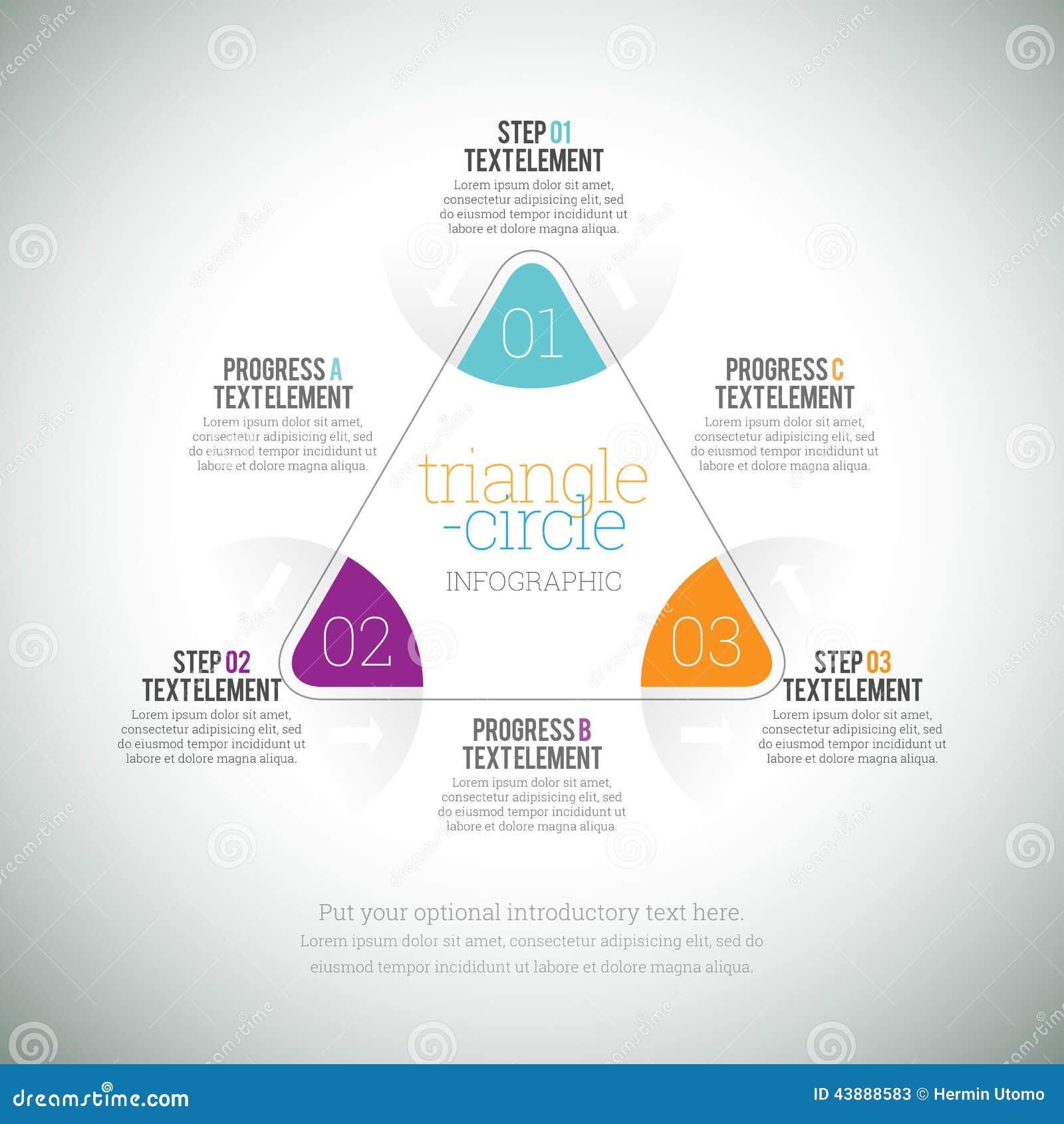 Triangle Circle Infographic Cartoon Vector | CartoonDealer.com #43888583