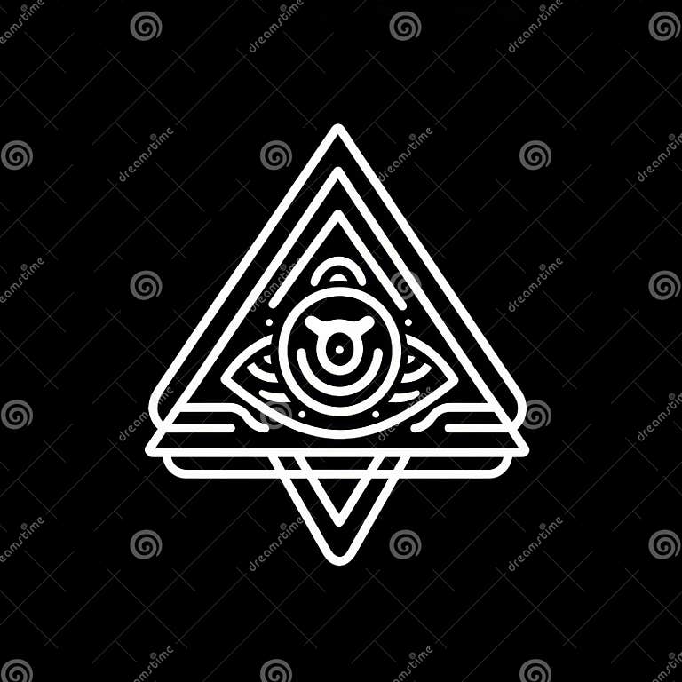 A Triangle with a Circle in the Middle and a Line Coming Out of it ...