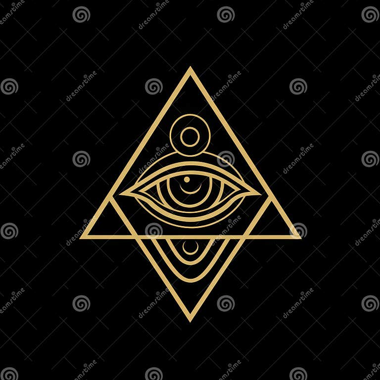 A Triangle with a Circle in the Middle and a Line Coming Out of it ...