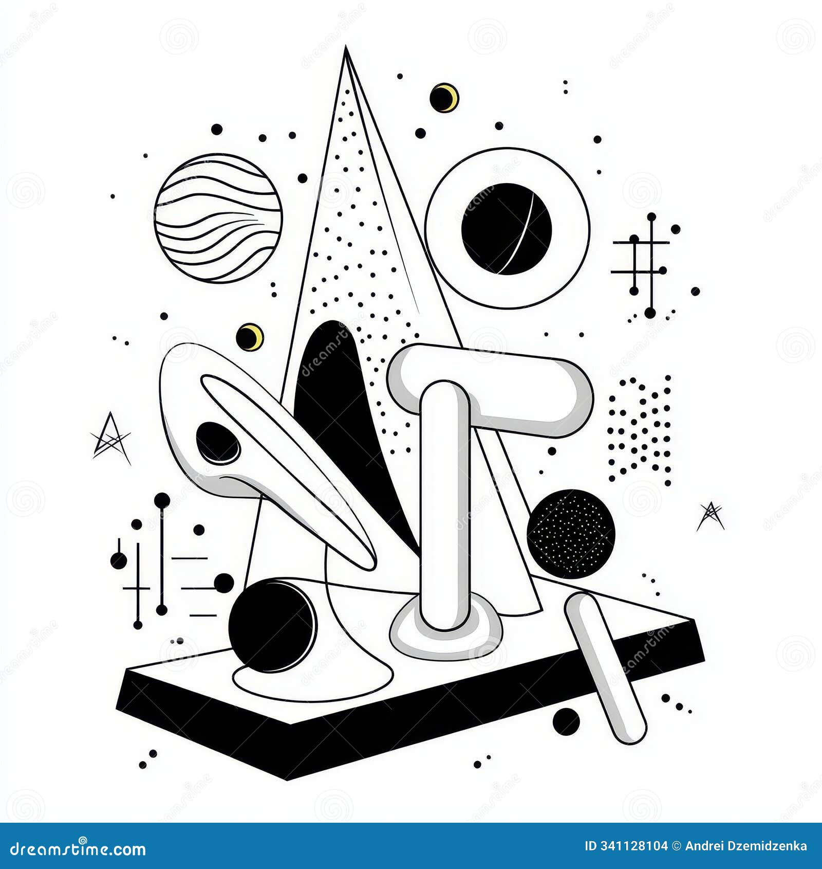 Triangle, Circle, and Square Overlapping Geometric Tattoo Design. Stock ...