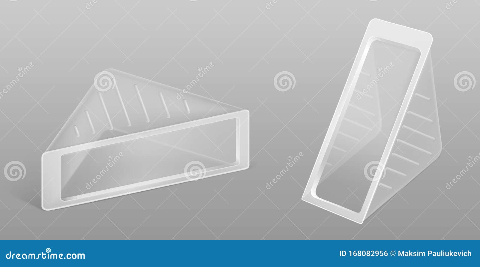 Triangle Clear Plastic Pack for Sandwich, Cheese Stock Vector ...