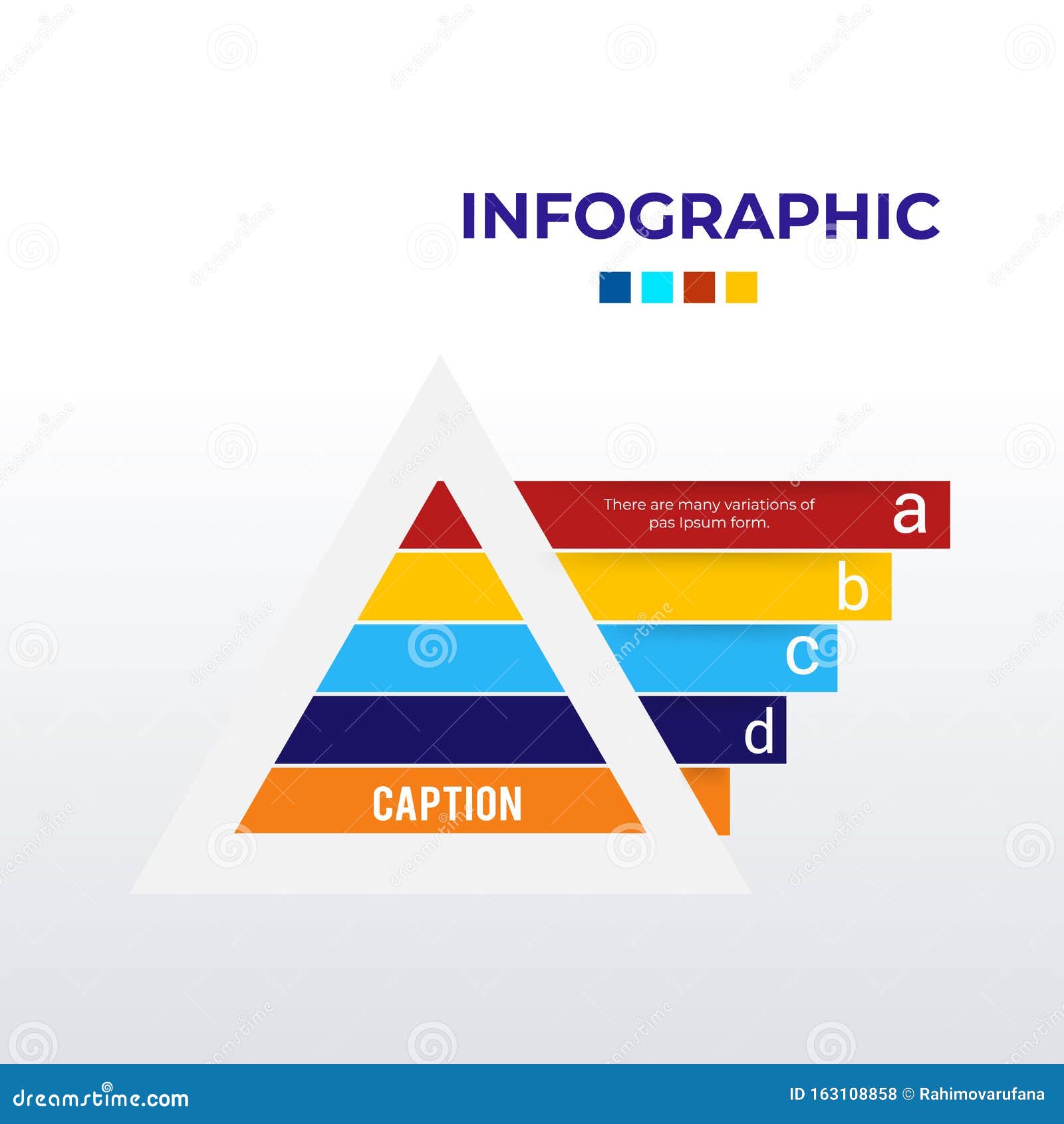 Triangle Colorful Infographic Template Design. Business Concept ...