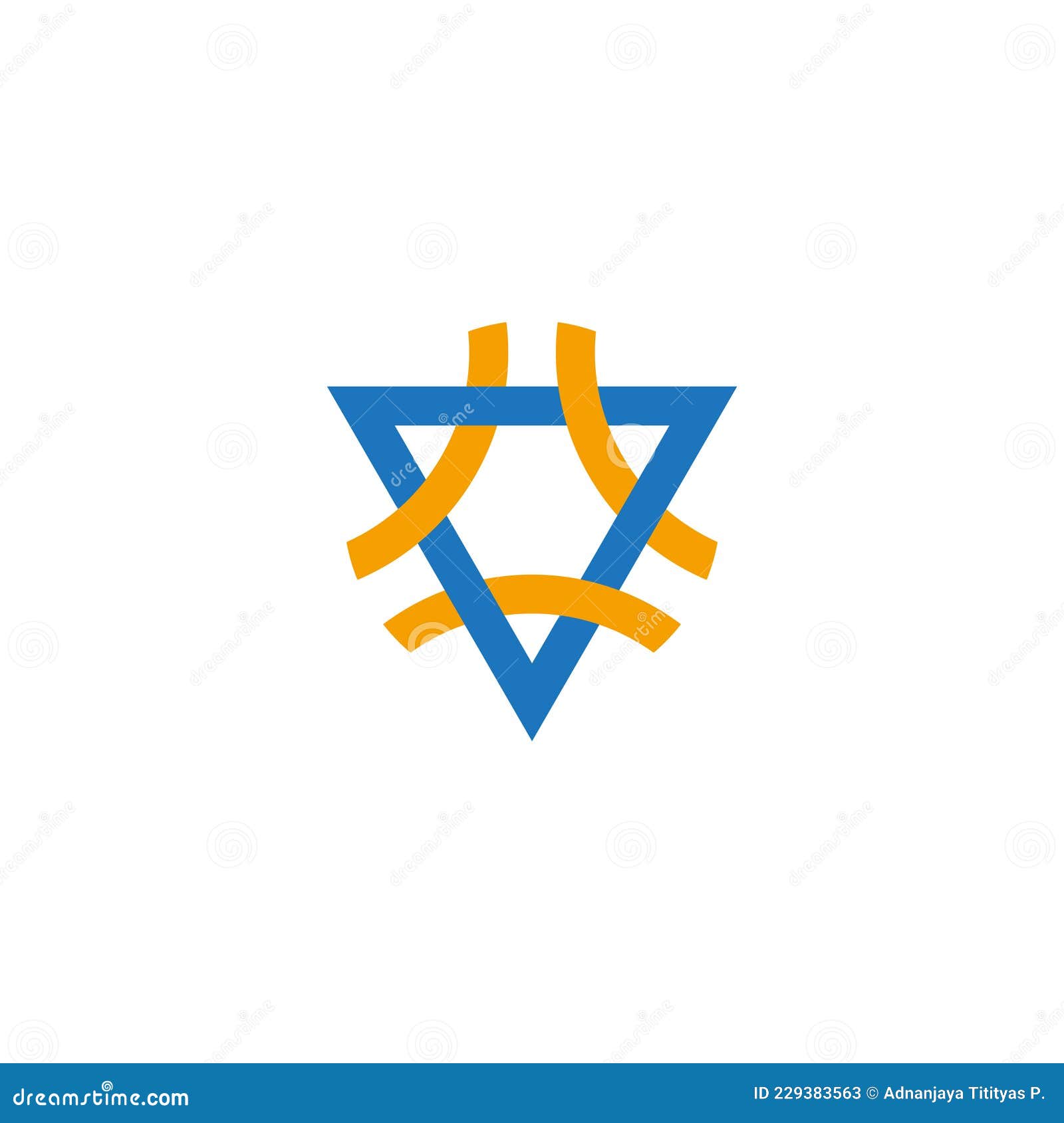 Triangle Colorful Line Overlap Logo Vector Stock Vector - Illustration ...