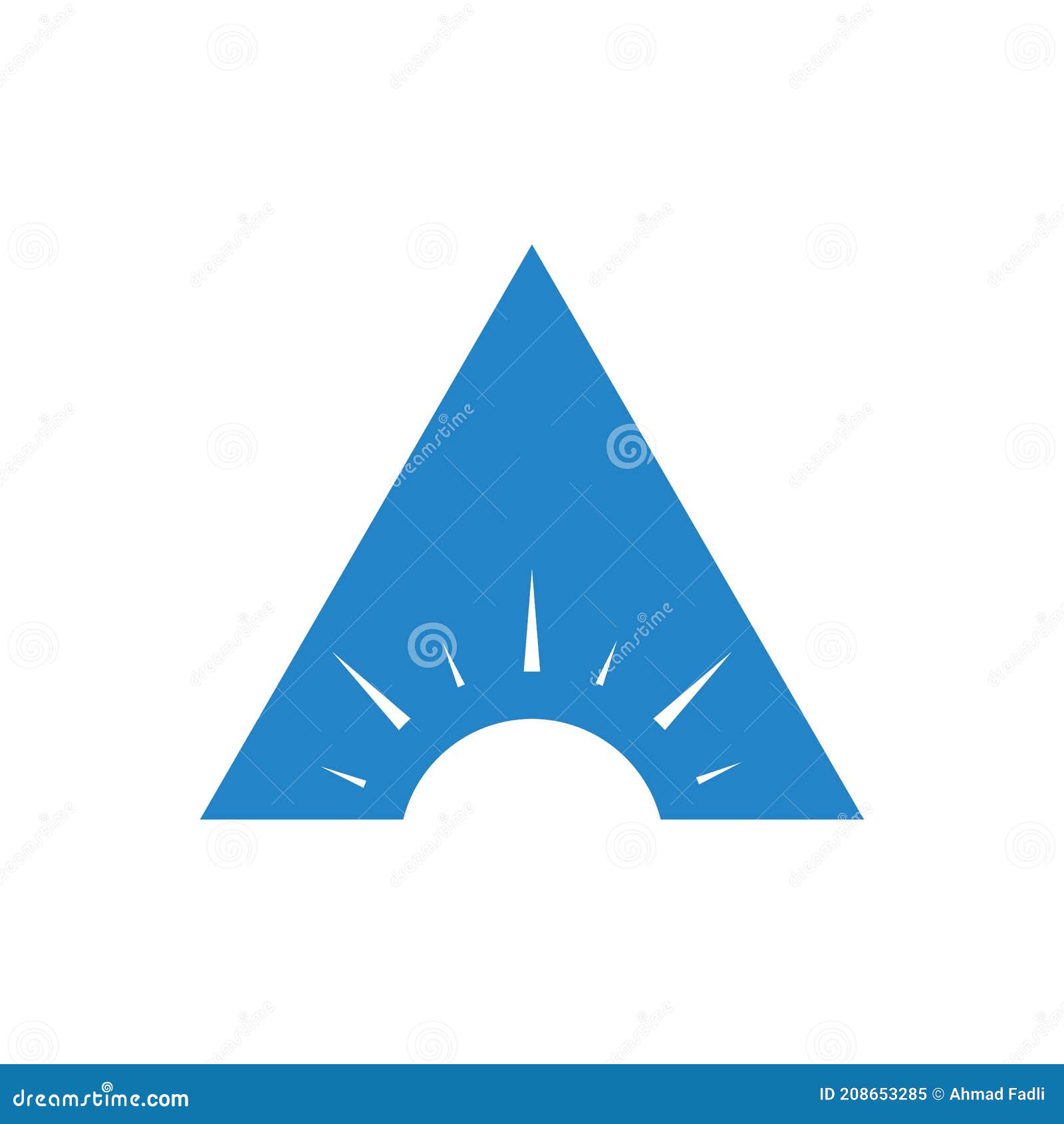 Triangle Combined with Sun Rise Icon Stock Vector - Illustration of ...