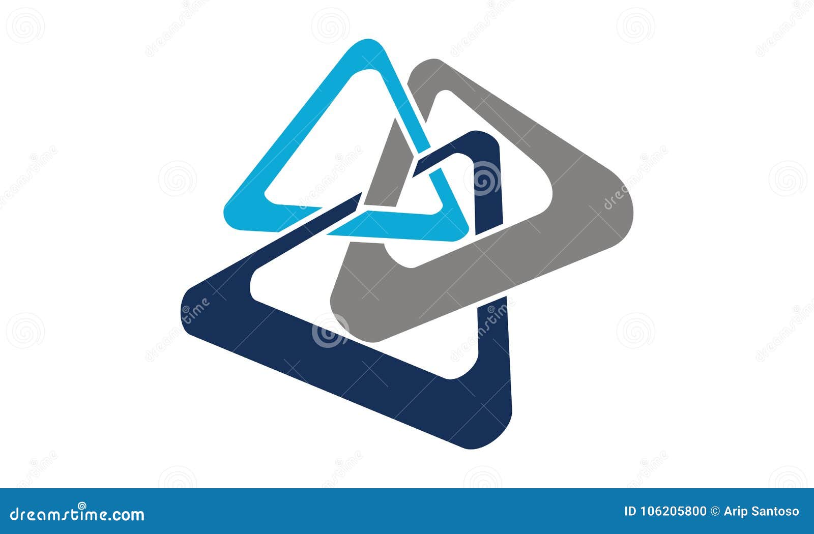 Triangle Connection Logo Design Template Stock Vector - Illustration of ...