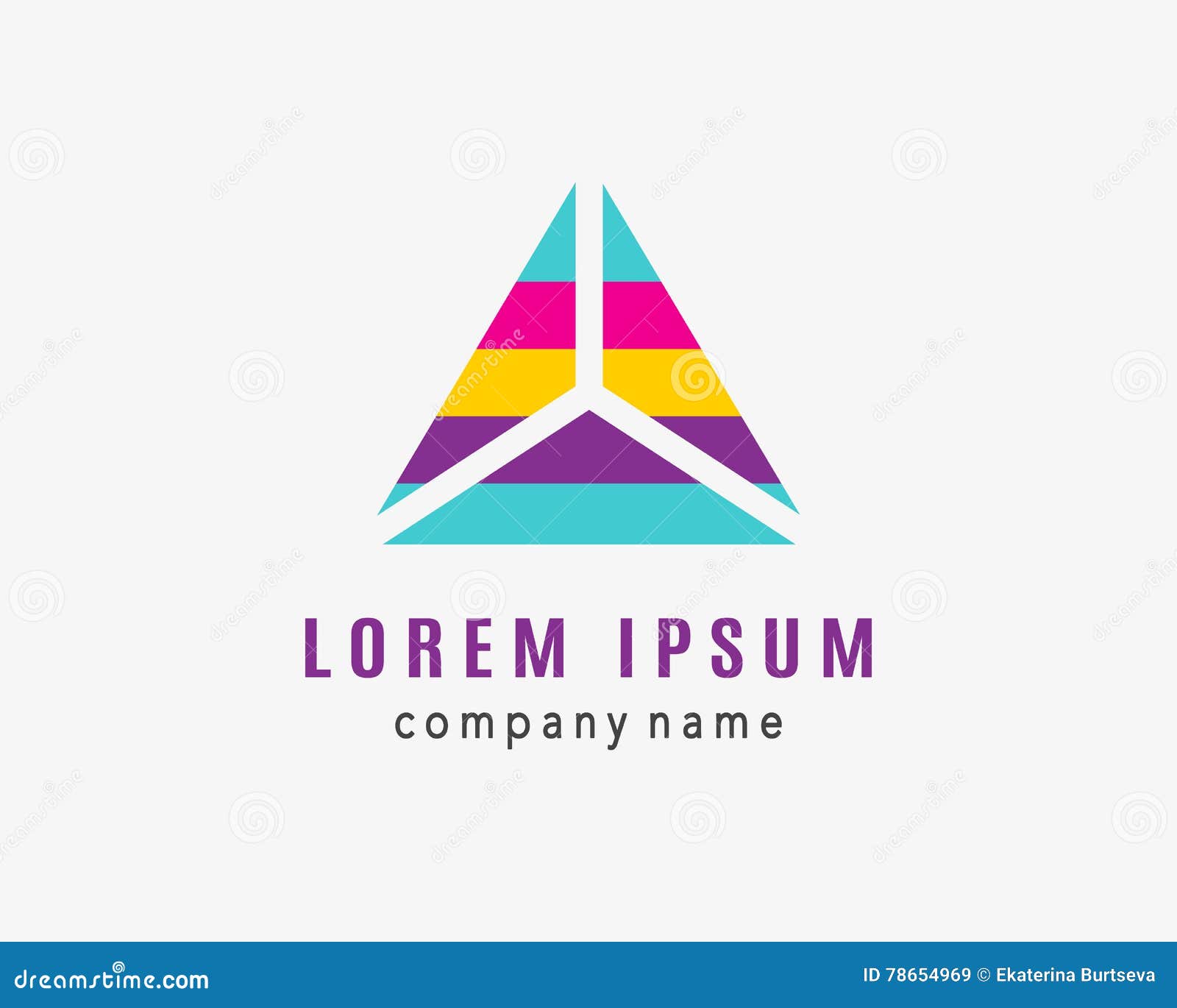 Triangle Creative Logo Design Stock Vector - Illustration of abstract ...