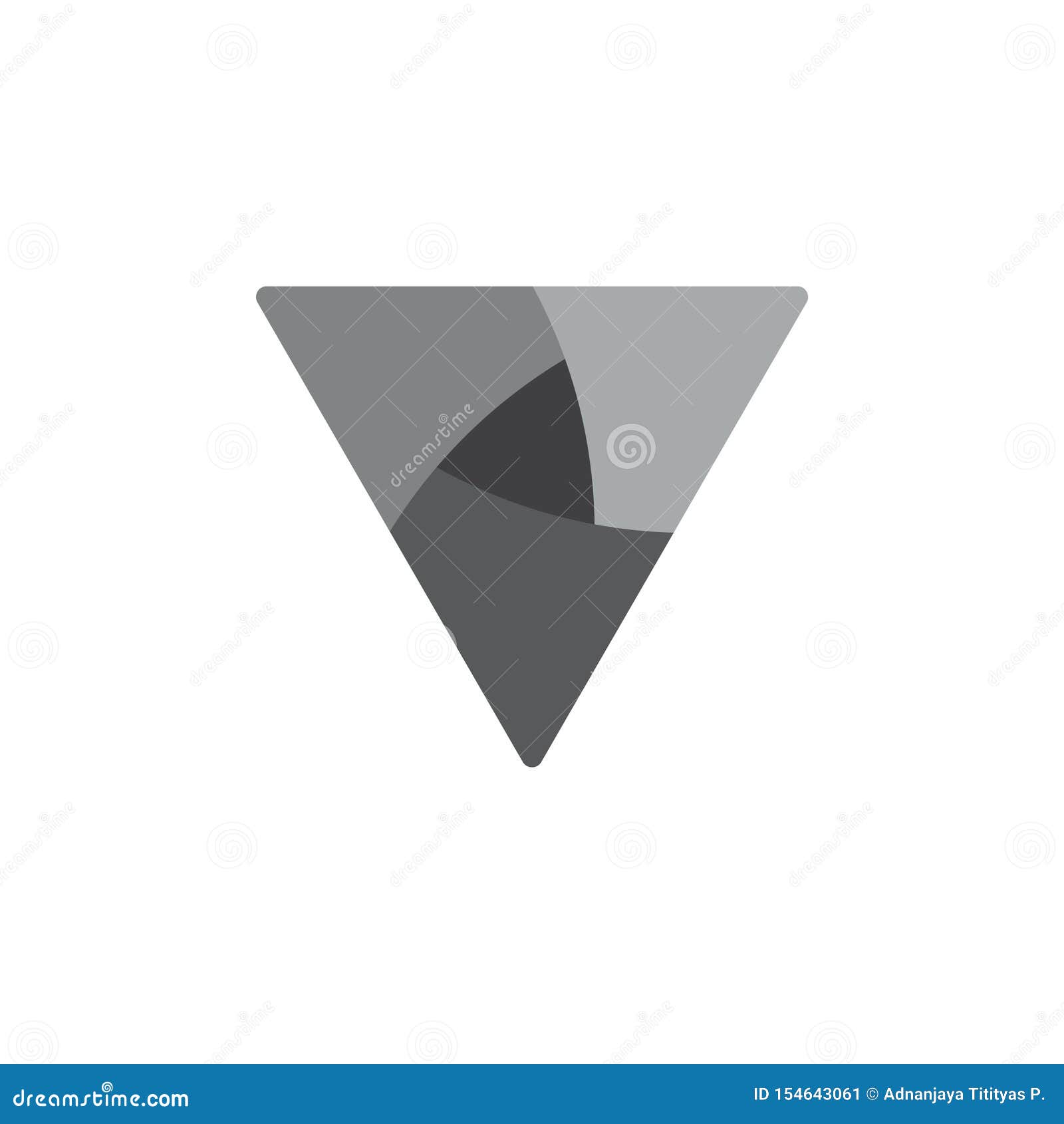 Triangle Curves 3d Logo Vector Stock Vector - Illustration of graphic ...