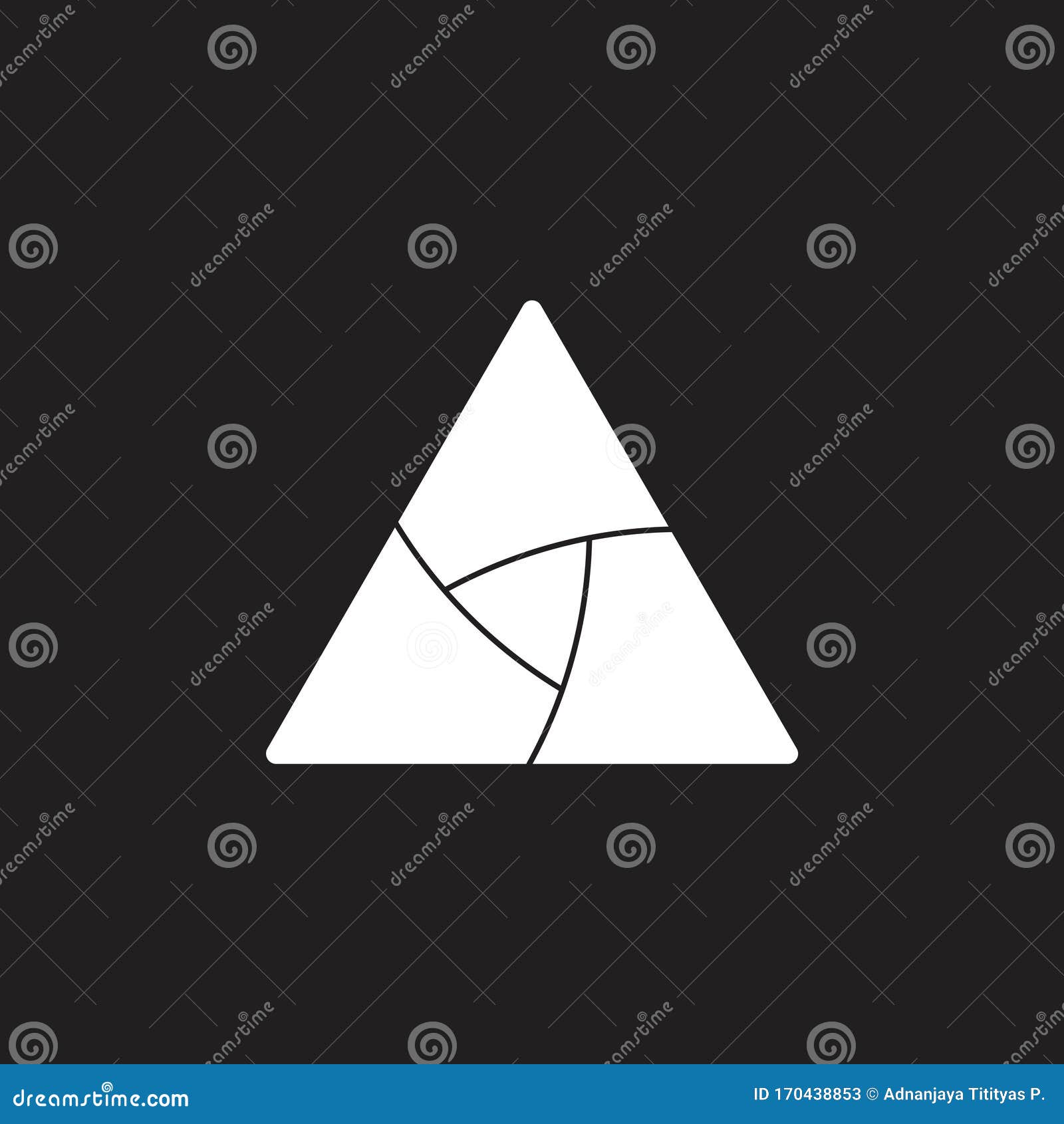 Triangle Curves Geometric Dimensional Logo Vector Stock Vector ...