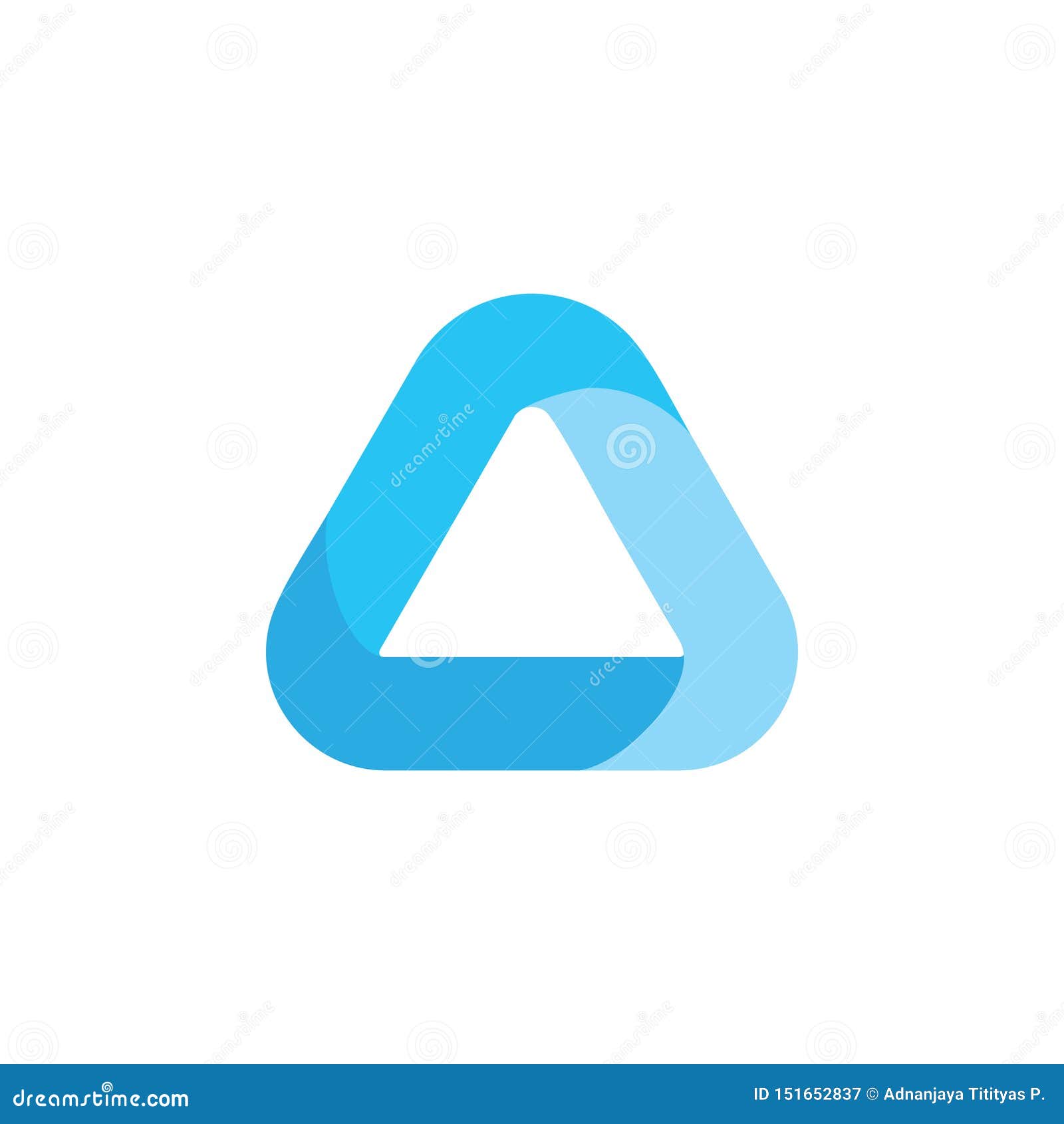Triangle Curves Gradient Line Logo Vector Stock Vector - Illustration ...