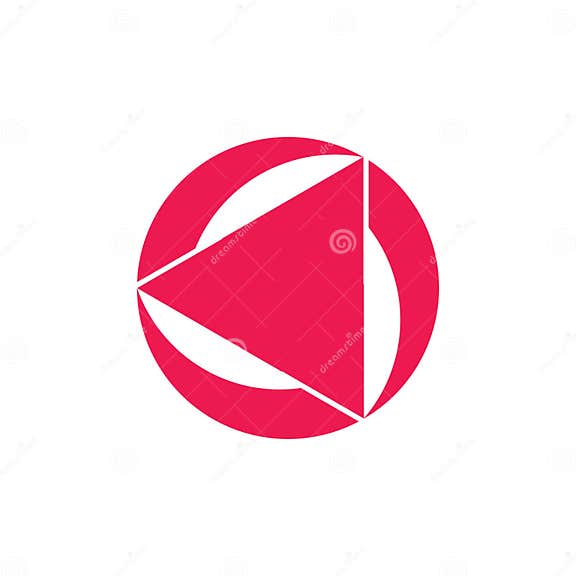 Triangle Curves Movement Rotate Logo Vector Stock Vector - Illustration ...