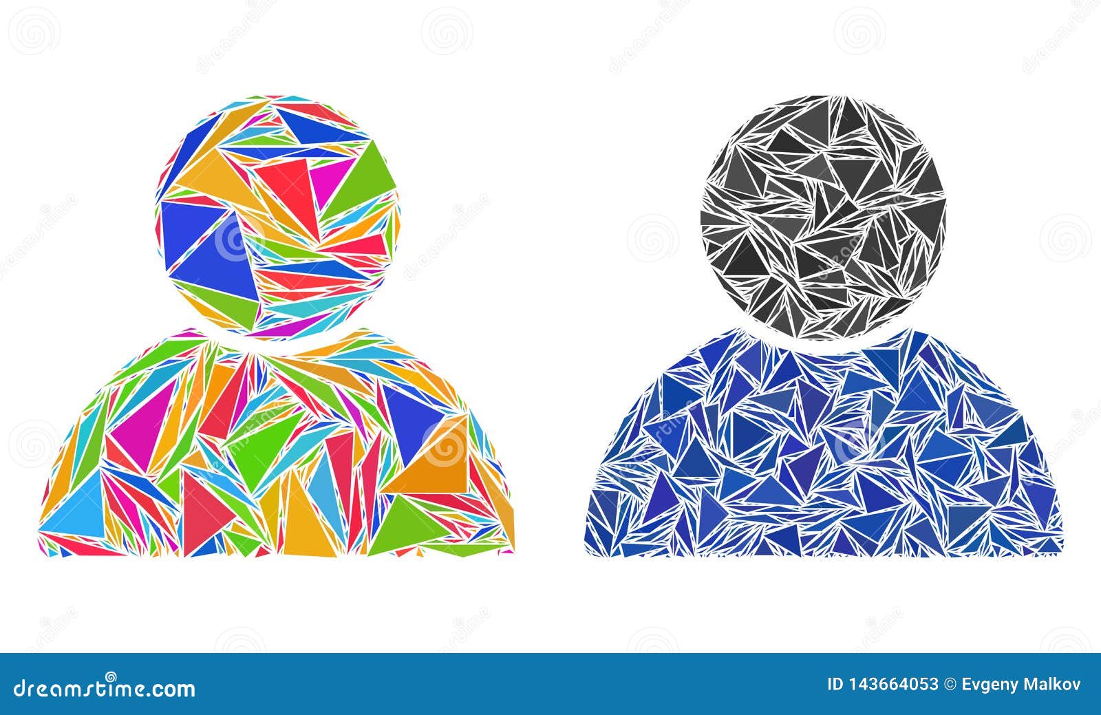 Triangle Customer Profile Mosaic Icons Stock Vector - Illustration of ...