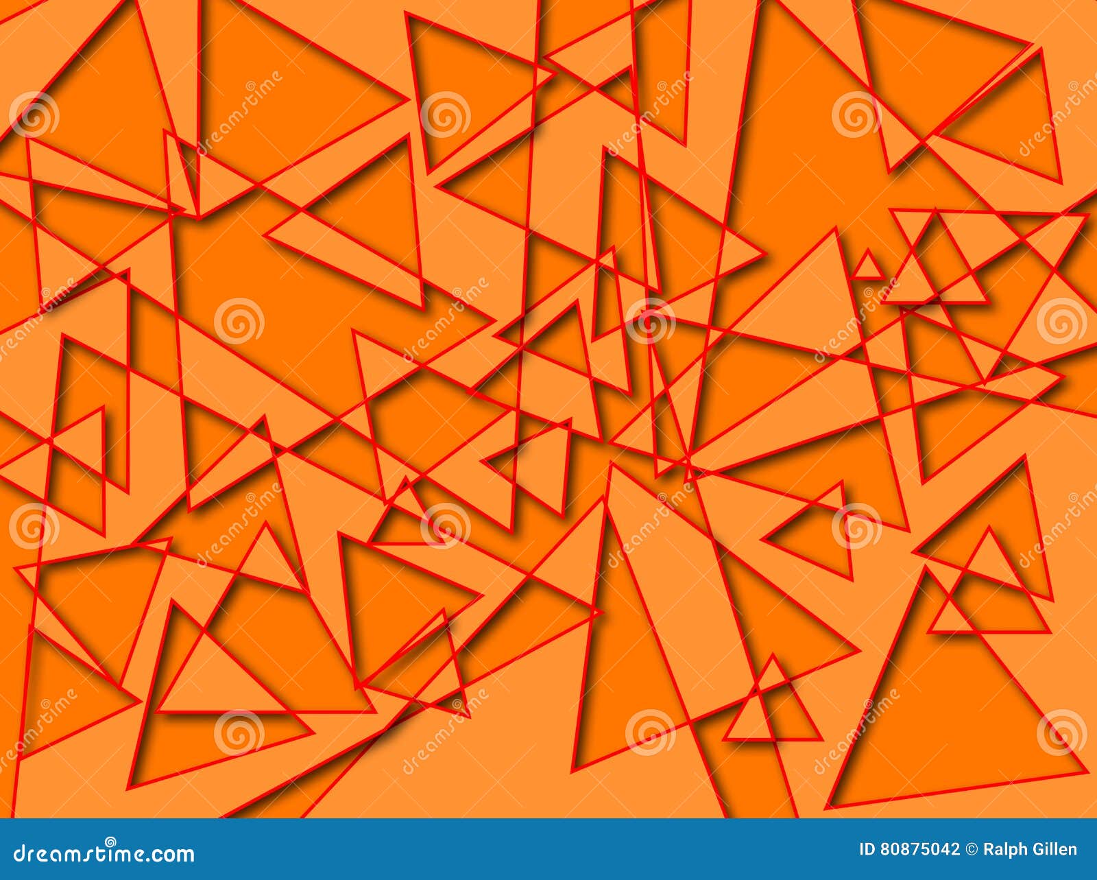 Triangle Cutouts Orange Red Stock Illustration - Illustration of bold ...