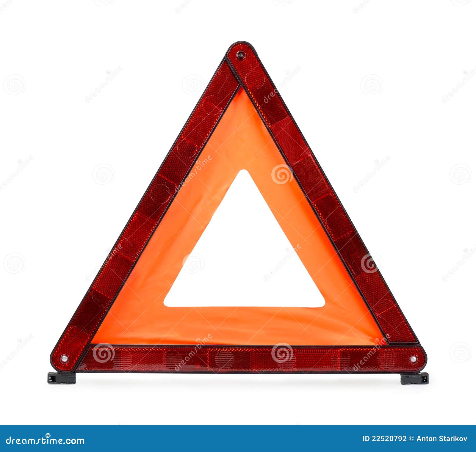 Triangle d'avertissement photo stock. Image du accident - 22520792