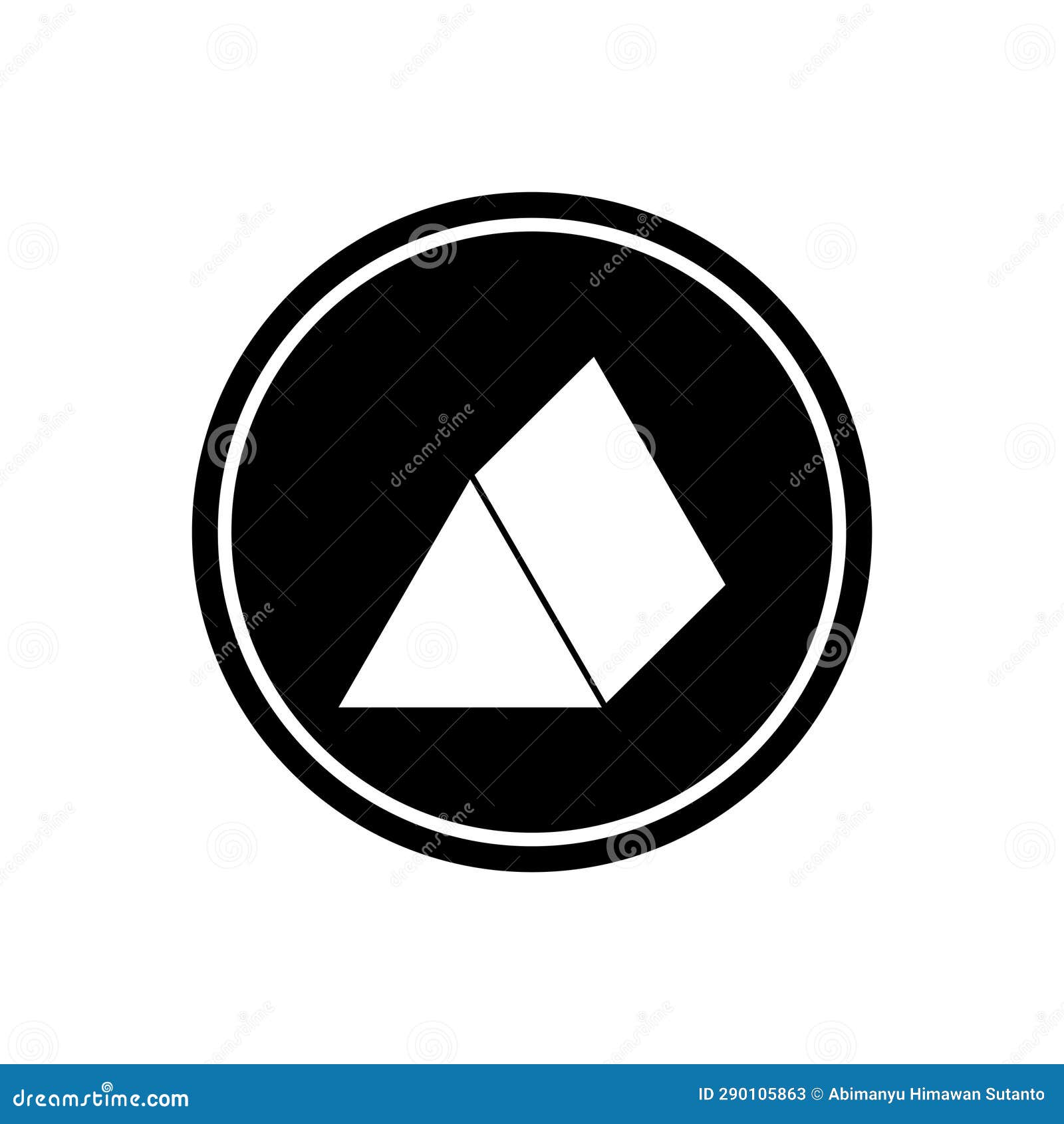 Triangle 3d icon vector stock vector. Illustration of sign - 290105863