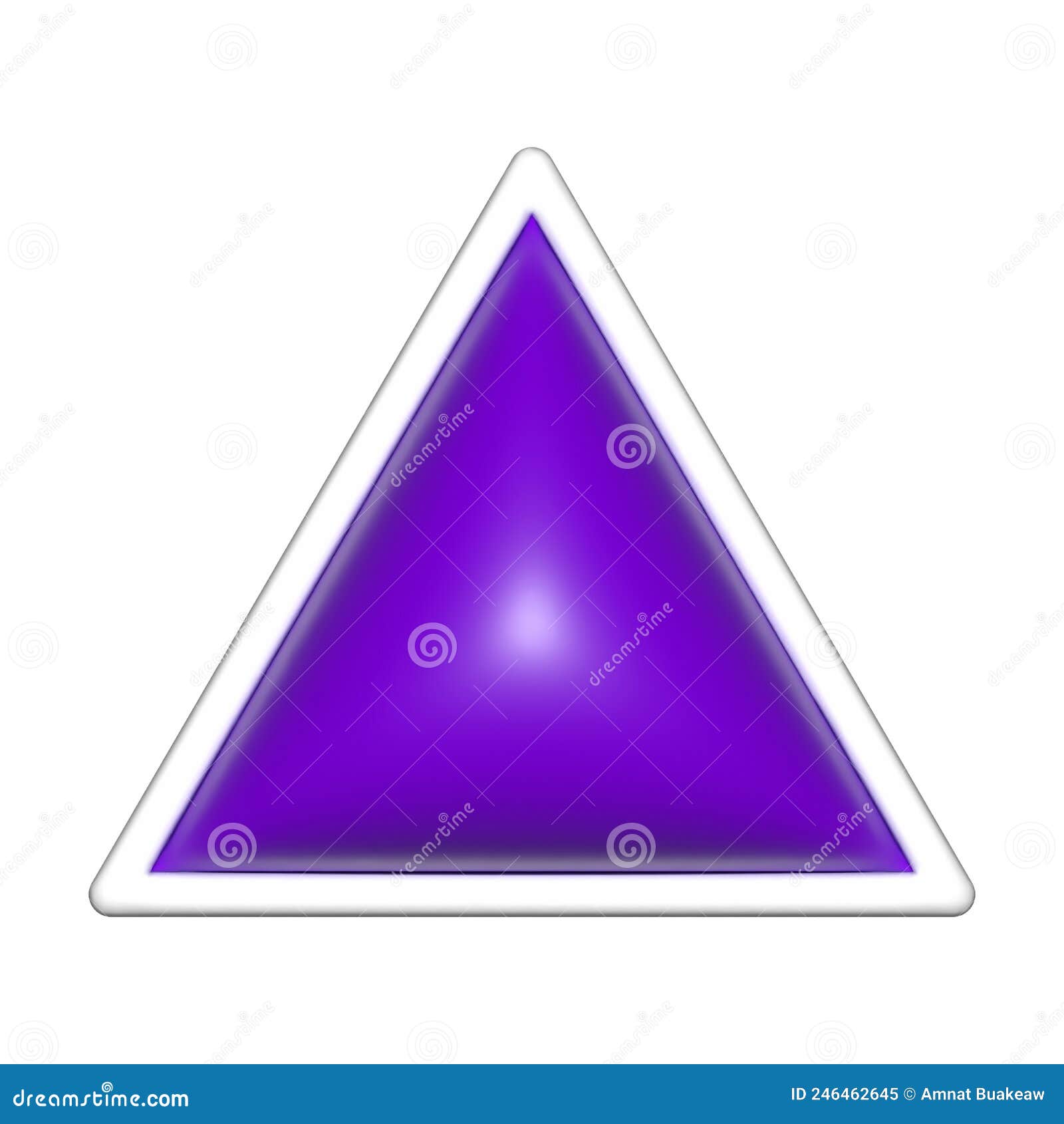 Triangle 3d Shapes, 3d Geometric Basic, Simple Triangle Purple Shape ...