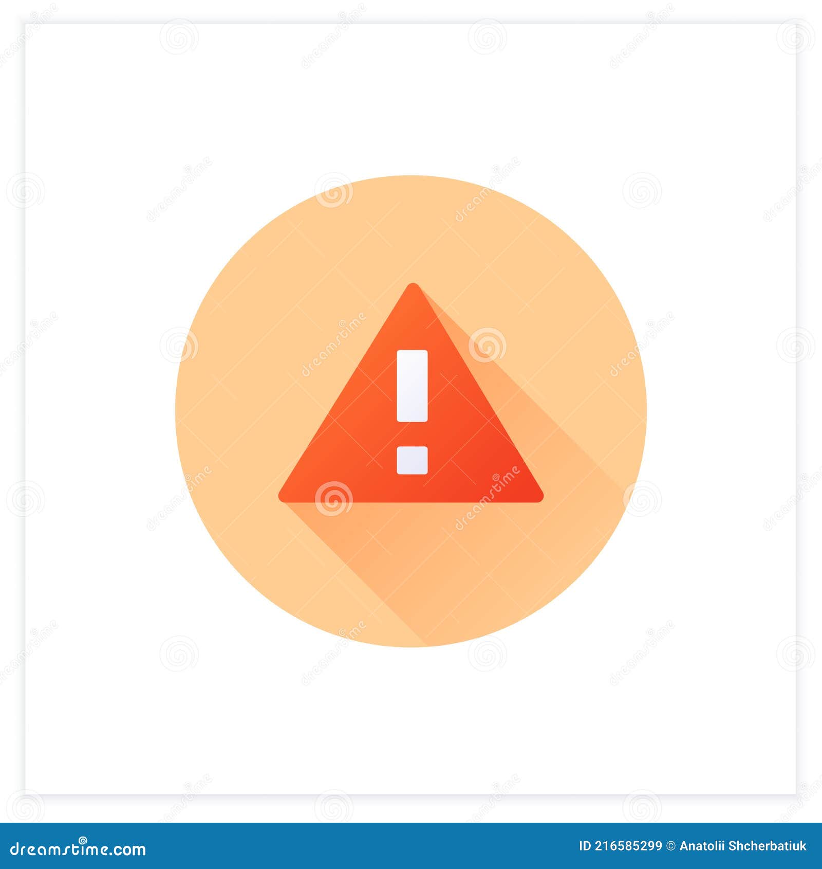 Triangle Danger Sign Flat Icon Stock Vector - Illustration of attention ...