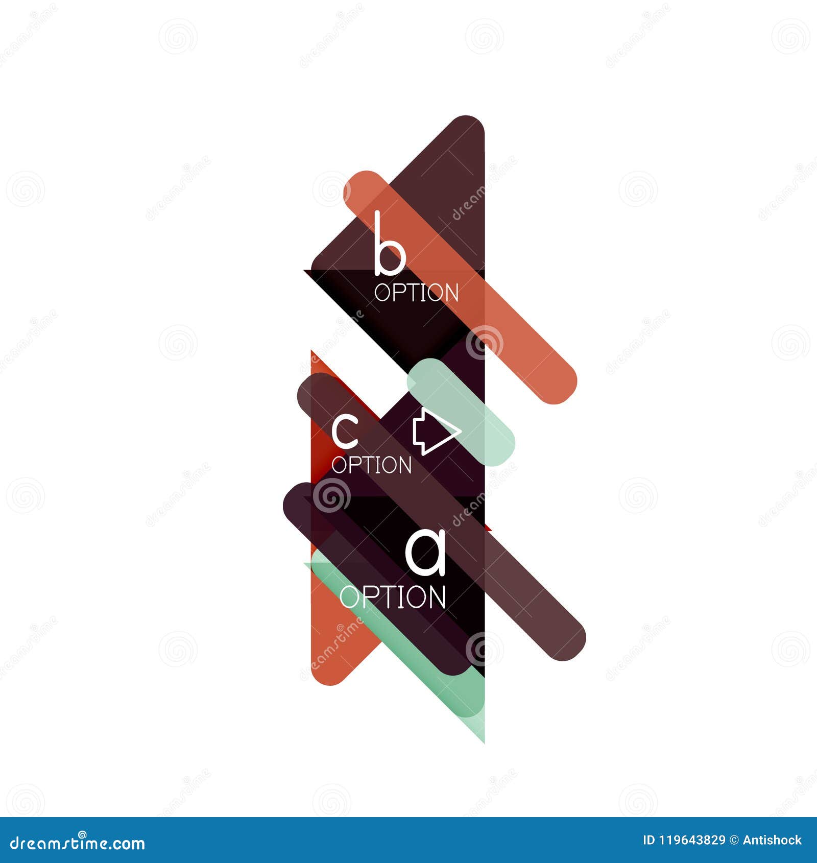 Triangle Data Visualization Design, Option Infographic Layout Stock ...