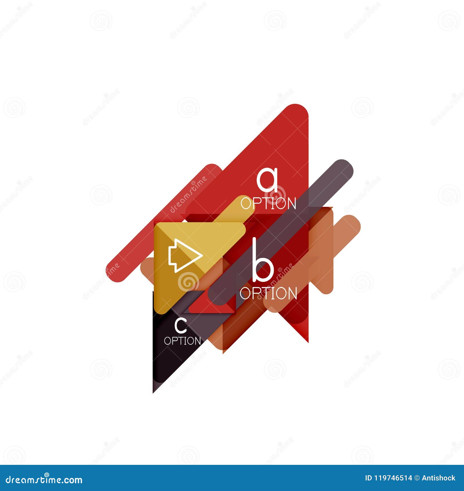 Triangle Data Visualization Design, Option Infographic Layout Stock ...