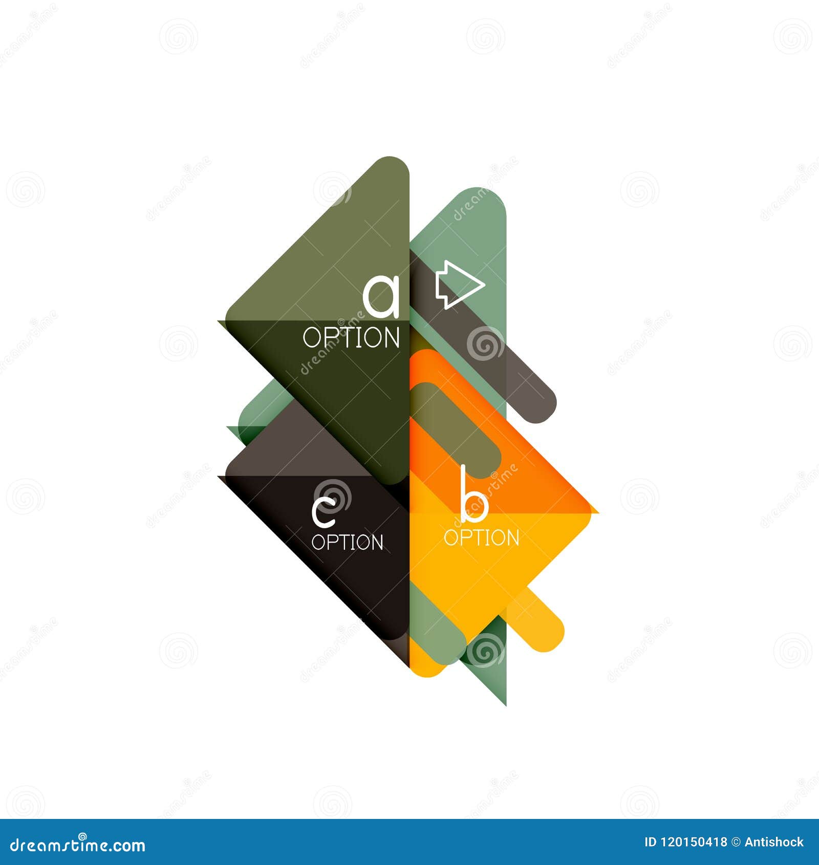 Triangle Data Visualization Design, Option Infographic Layout Stock ...
