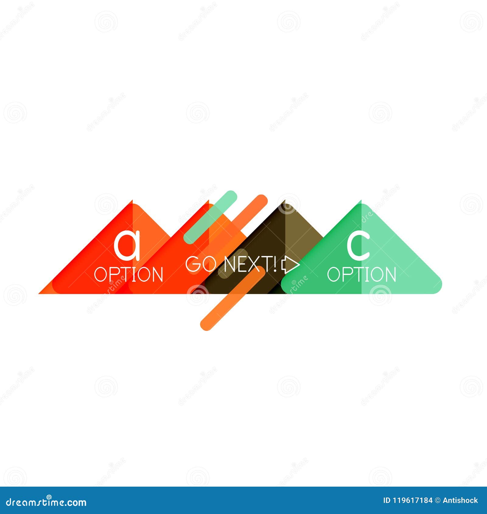 Triangle Data Visualization Design, Option Infographic Layout Stock ...
