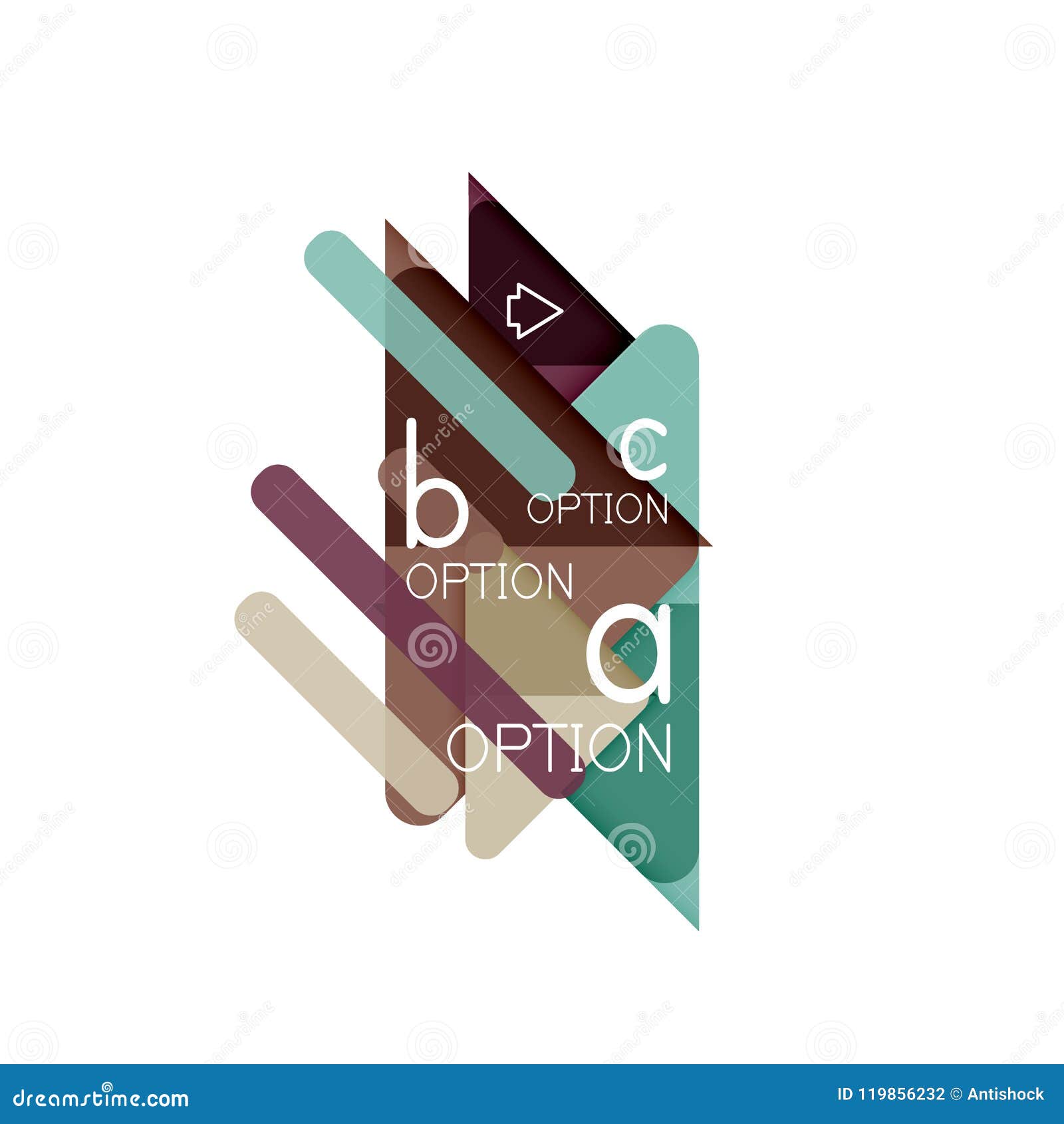 Triangle Data Visualization Design, Option Infographic Layout Stock ...