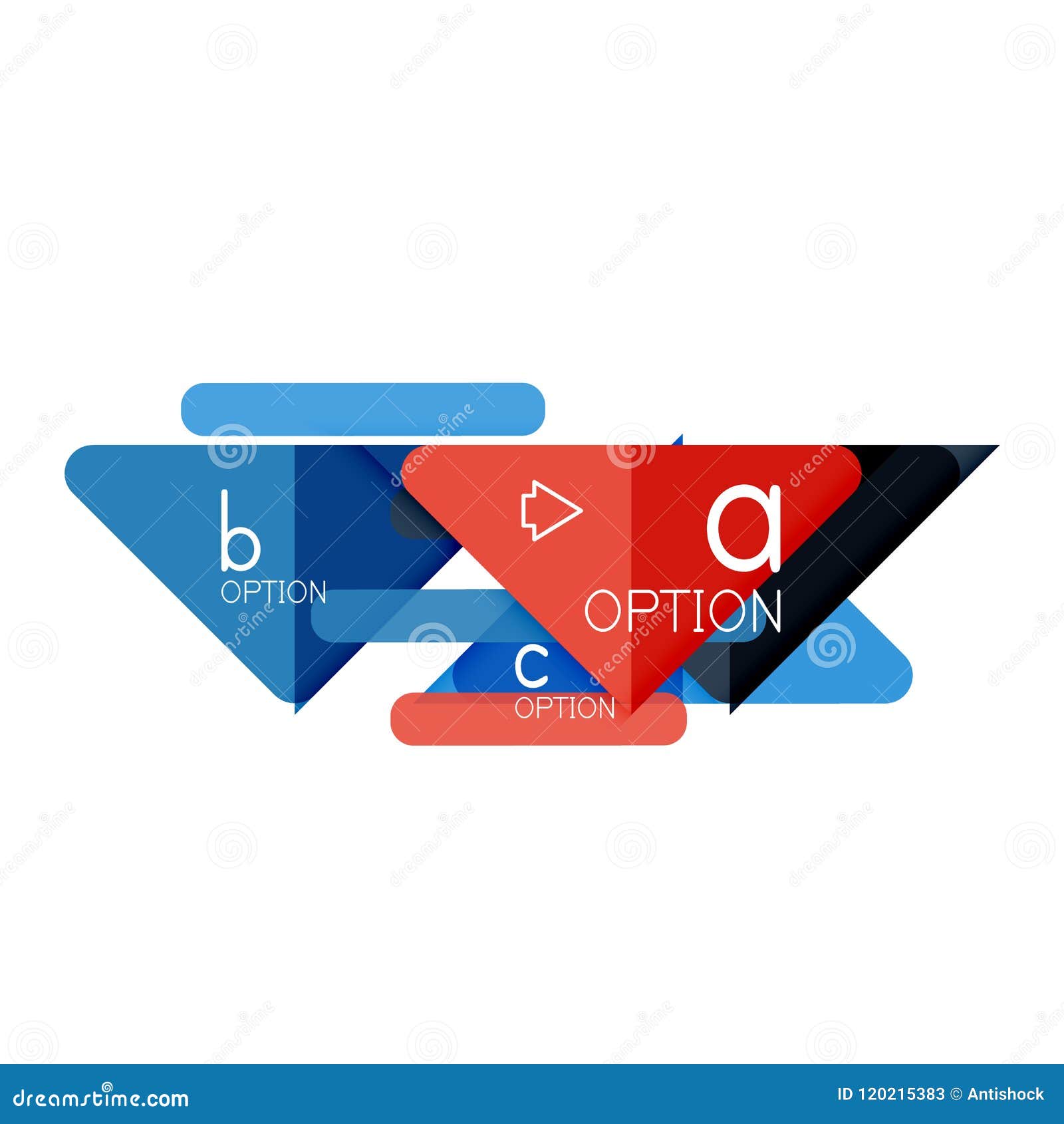 Triangle Data Visualization Design Option Infographic Layout Stock Vector Illustration Of