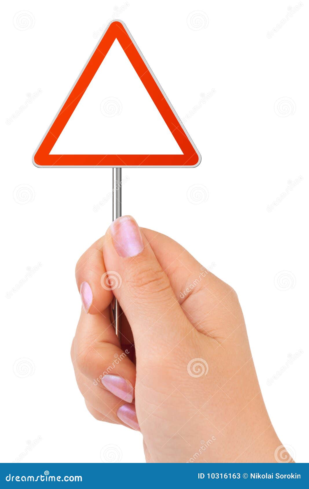 Triangle De Circulation De Signe De Main Image stock - Image du données ...