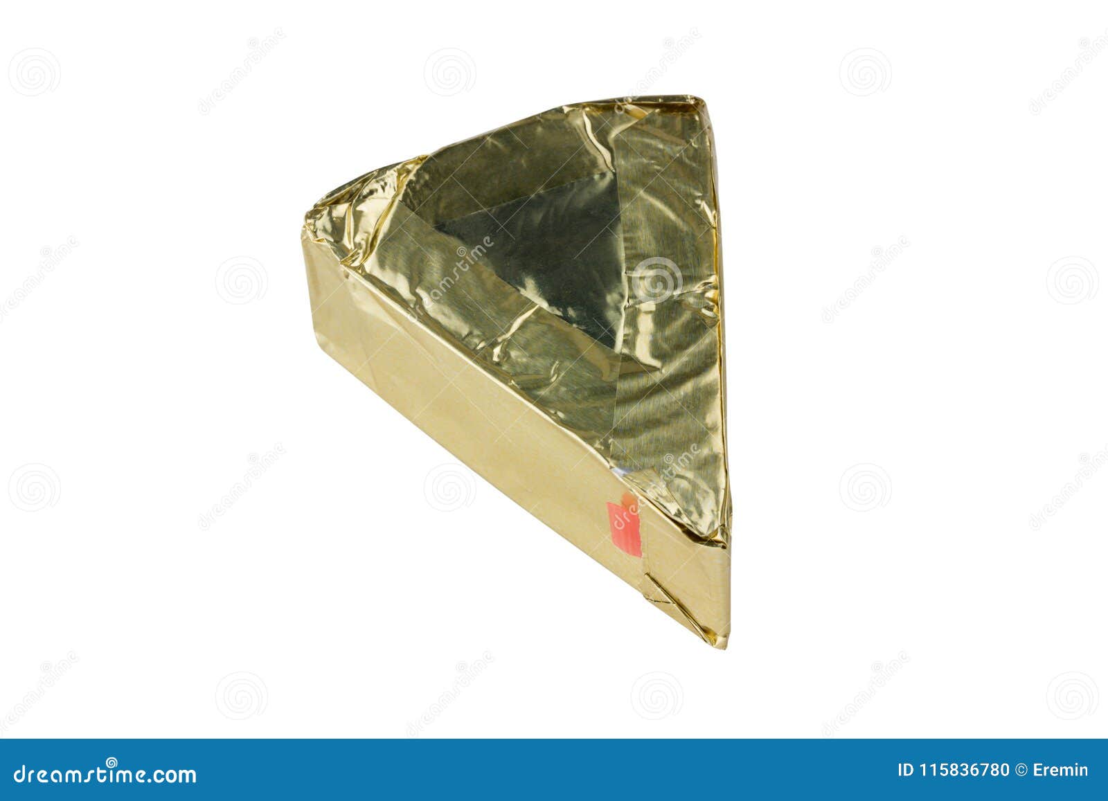 Triangle De Fromage Fondu Sur Un Fond Blanc Photo stock - Image of ...