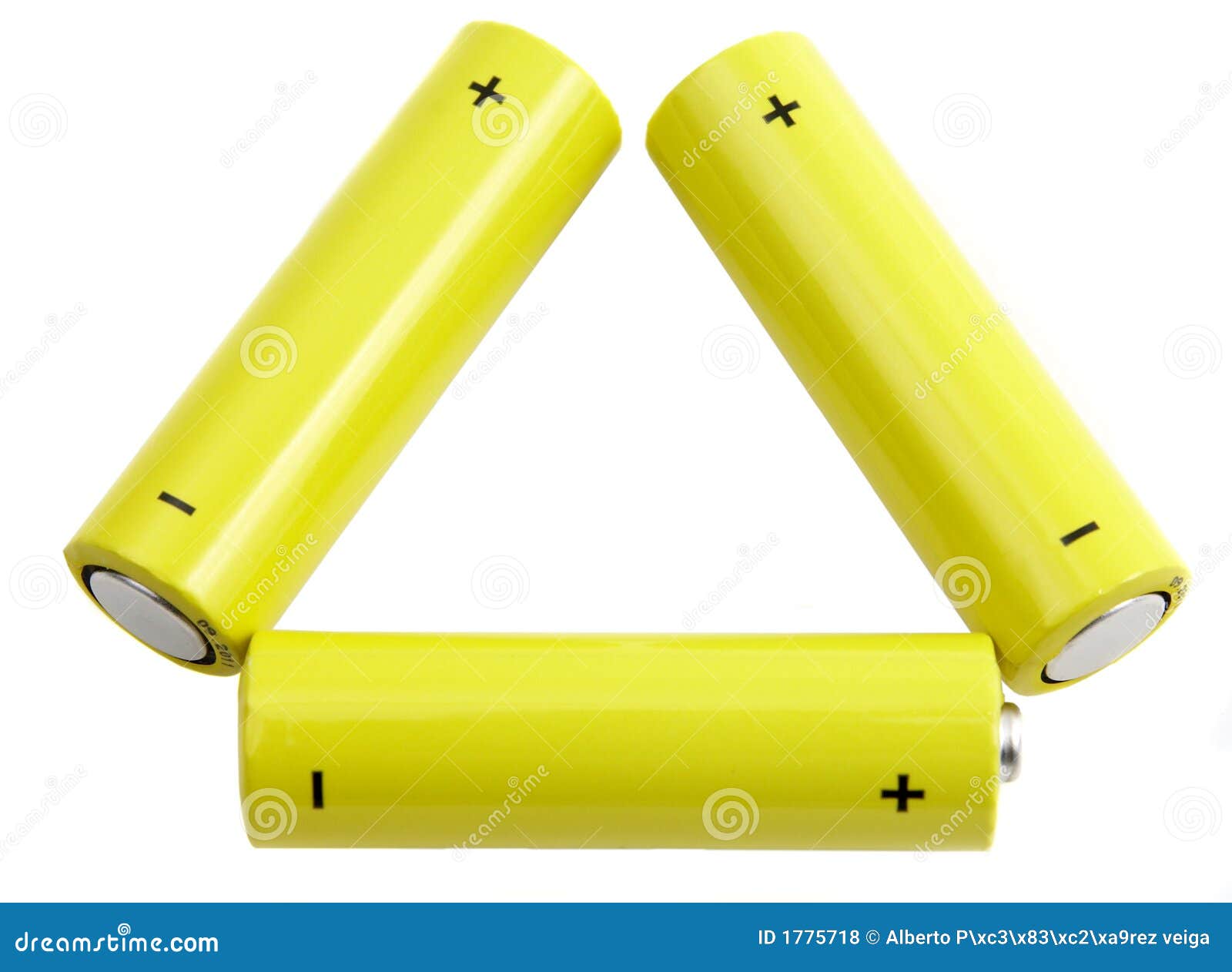 Triangle des batteries photo stock. Image du vert, détail - 1775718