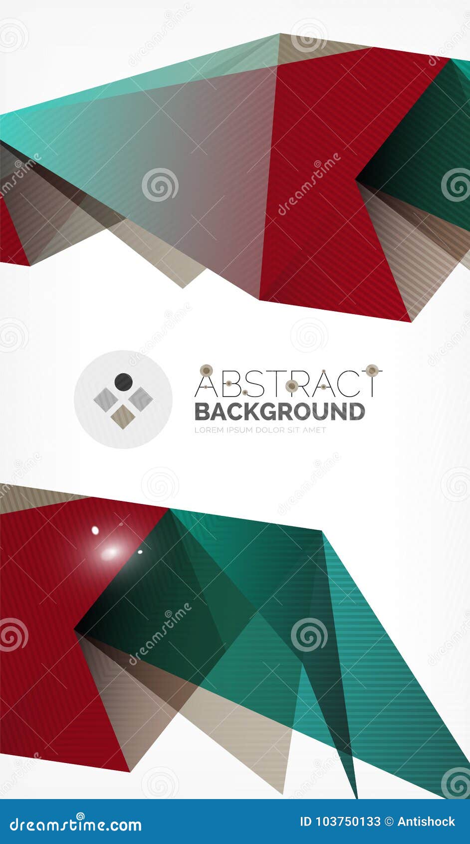 Triangle Design Business Template with Lights Stock Vector ...