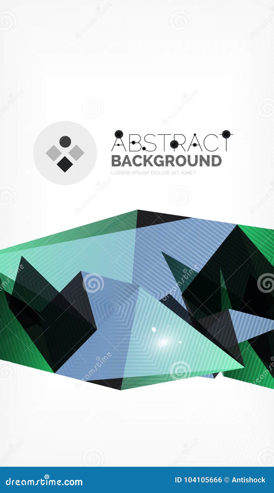 Triangle Design Business Template with Lights Stock Vector ...