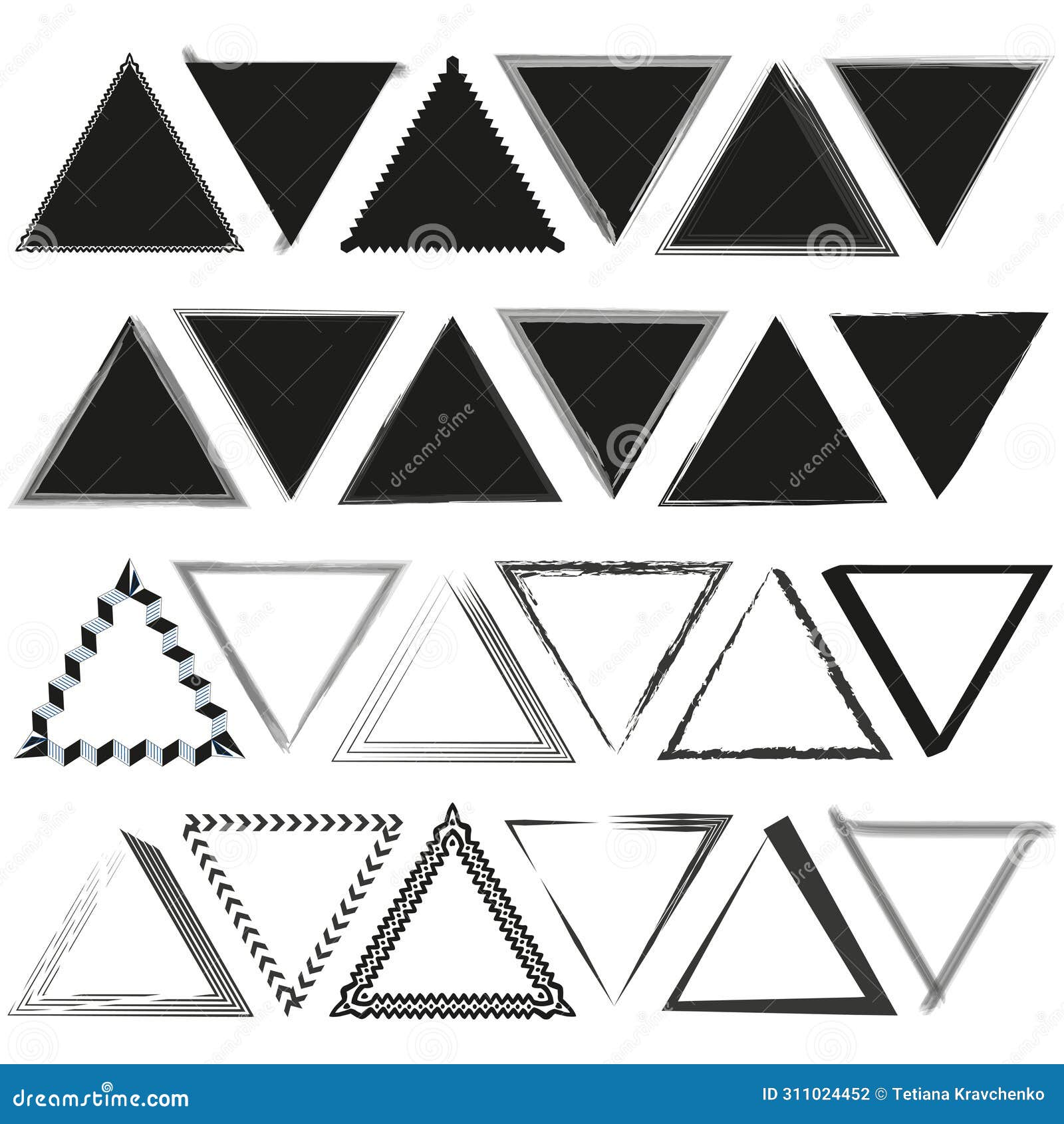 Triangle Design Elements Collection Vector Illustration Eps 10 Stock