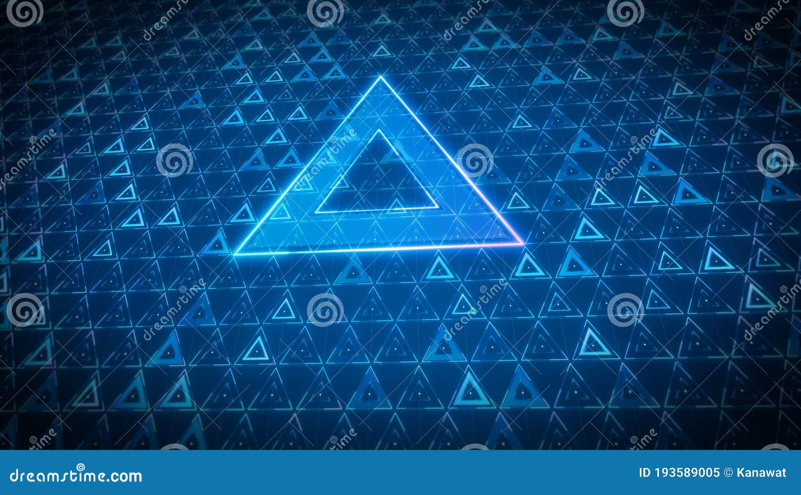 Triangle Design of Future Technology Digital Geometric Abstract ...