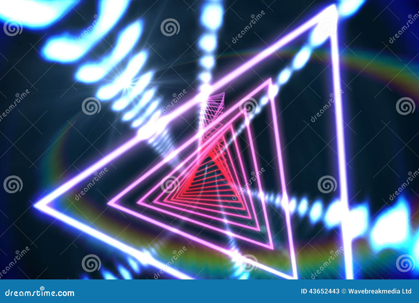 Triangle Design with Glowing Light Stock Illustration - Illustration of ...