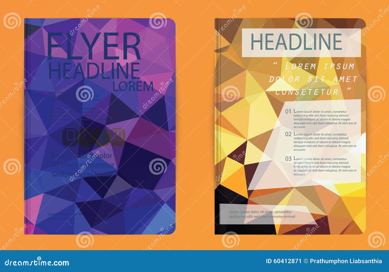 Triangle Design Vector Template Layout Stock Vector - Illustration of ...