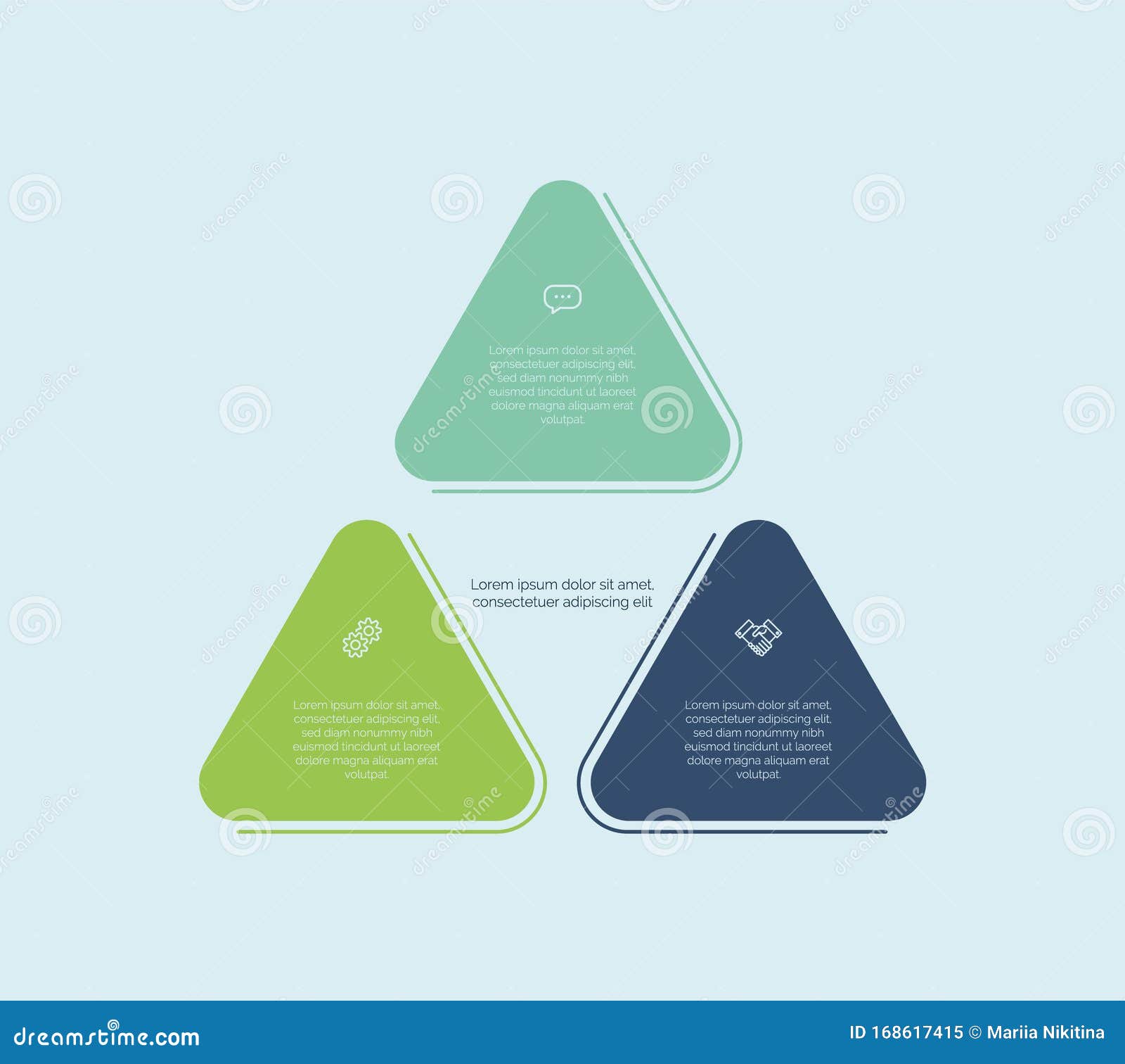 Triangle Diagram. Colorful Vector Design For Workflow Layout, Diagram ...