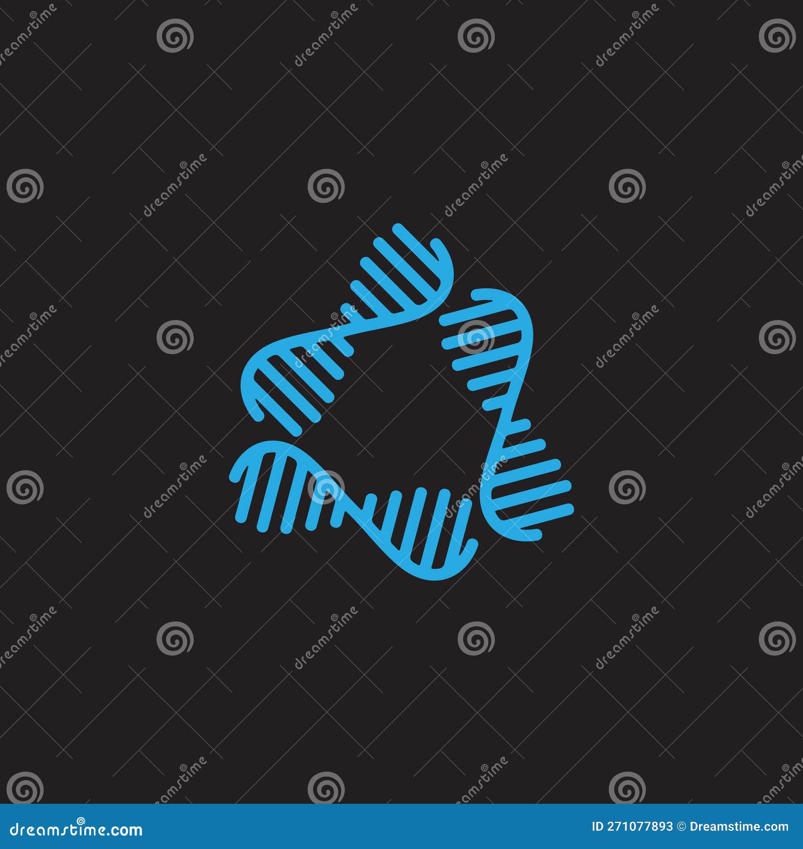 Triangle Dna Chain Simple Symbol Logo Vector Stock Vector ...