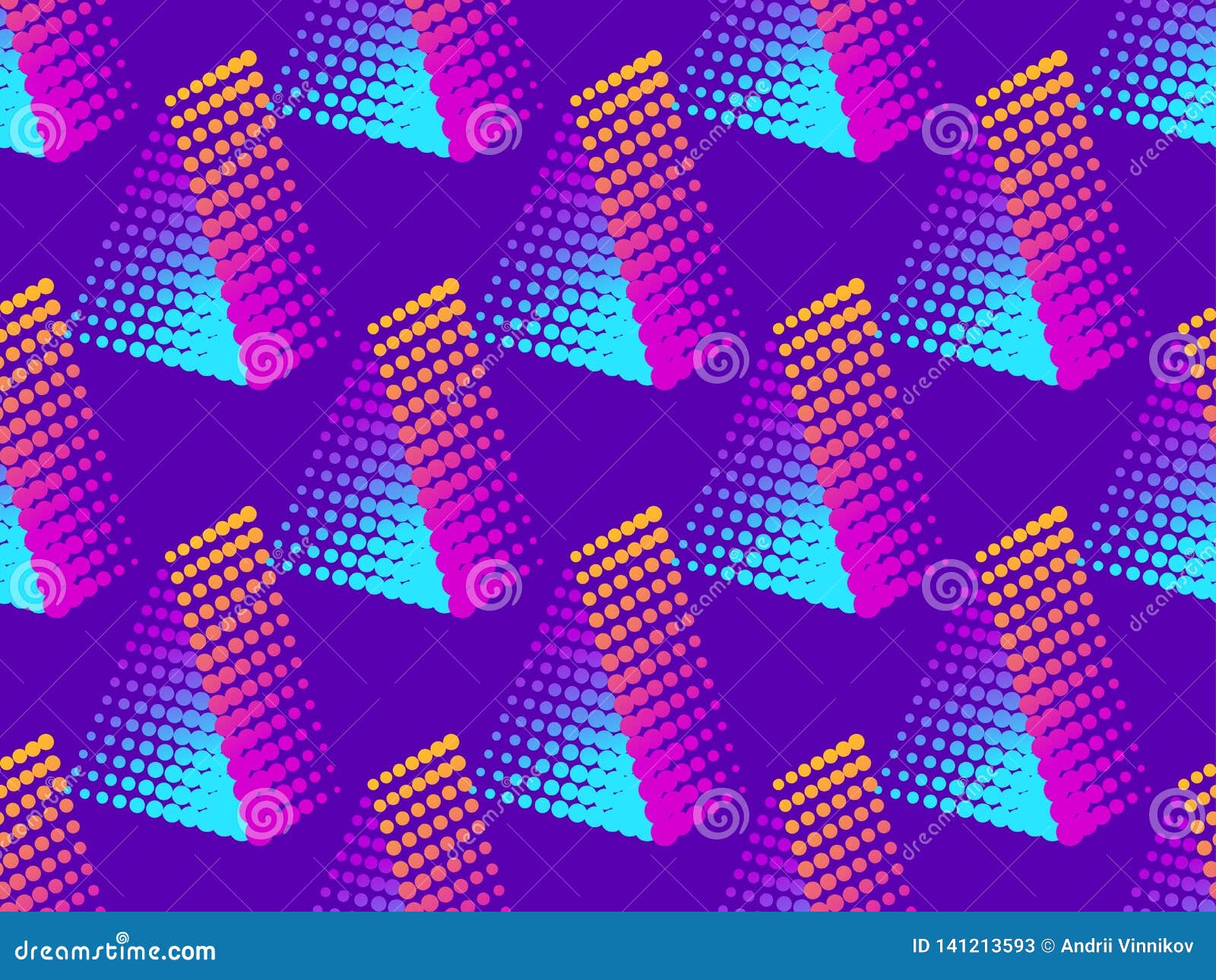 Triangle of Dots with Gradient. Pop Art Style, Dotted Stock Vector ...