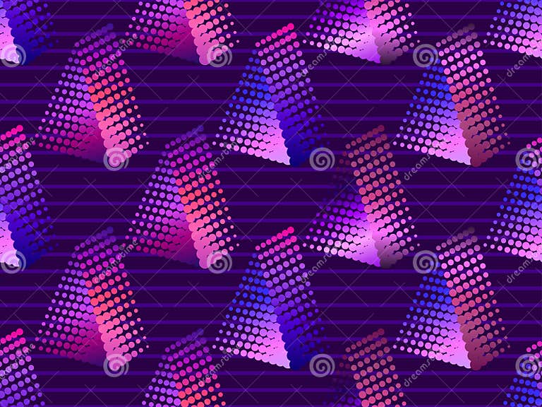 Triangle of Dots with Gradient. Pop Art Style, Dotted Stock Vector ...