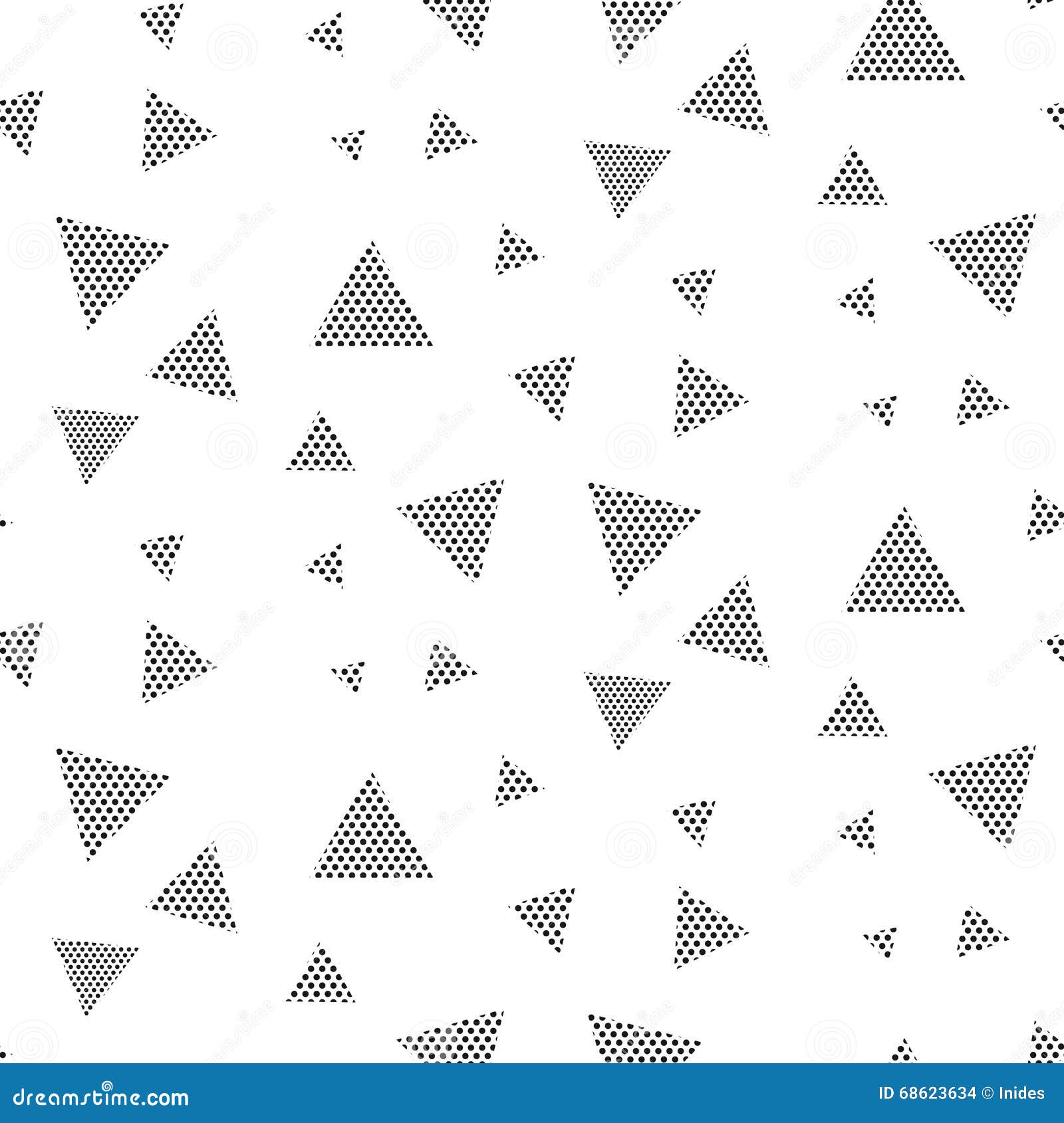 Triangle Dotted Geometric Pattern. Stock Vector - Illustration of ...