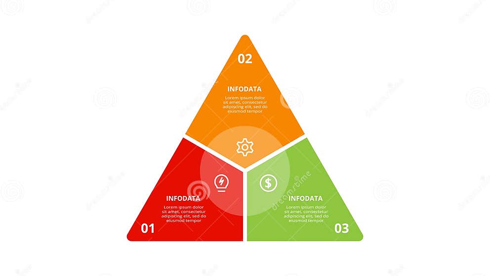 Triangle with 3 Elements, Infographic Template for Web, Business, Presentations, Vector ...
