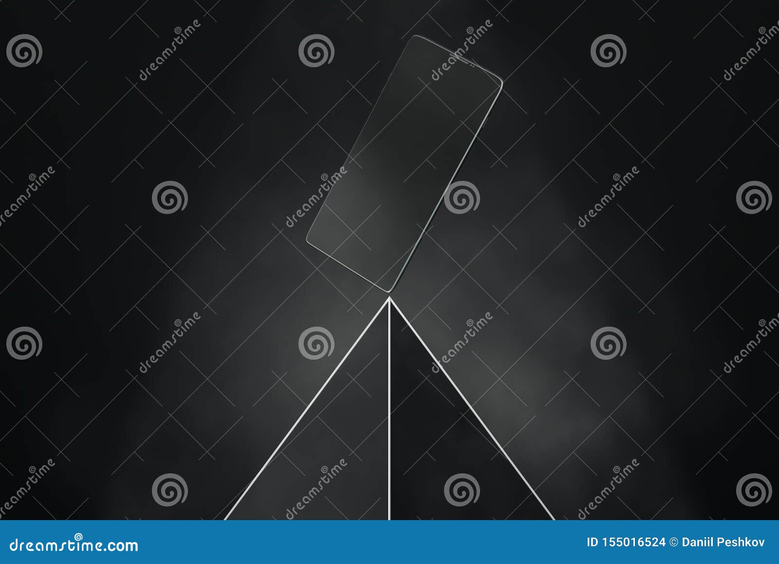 Triangle with empty phone stock illustration. Illustration of modern ...
