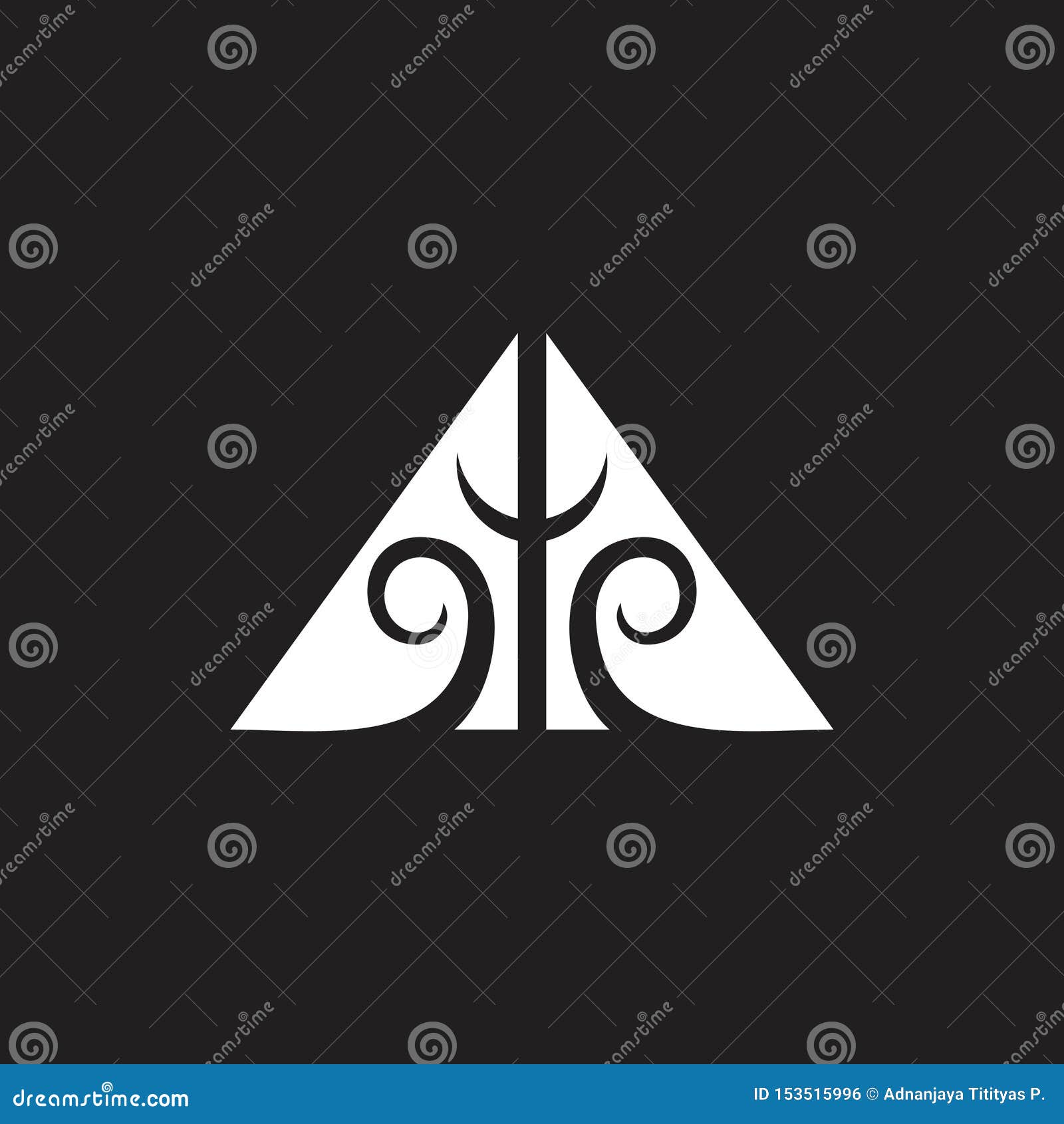 Triangle Ethnic Design Symbol Logo Vector Stock Vector - Illustration ...