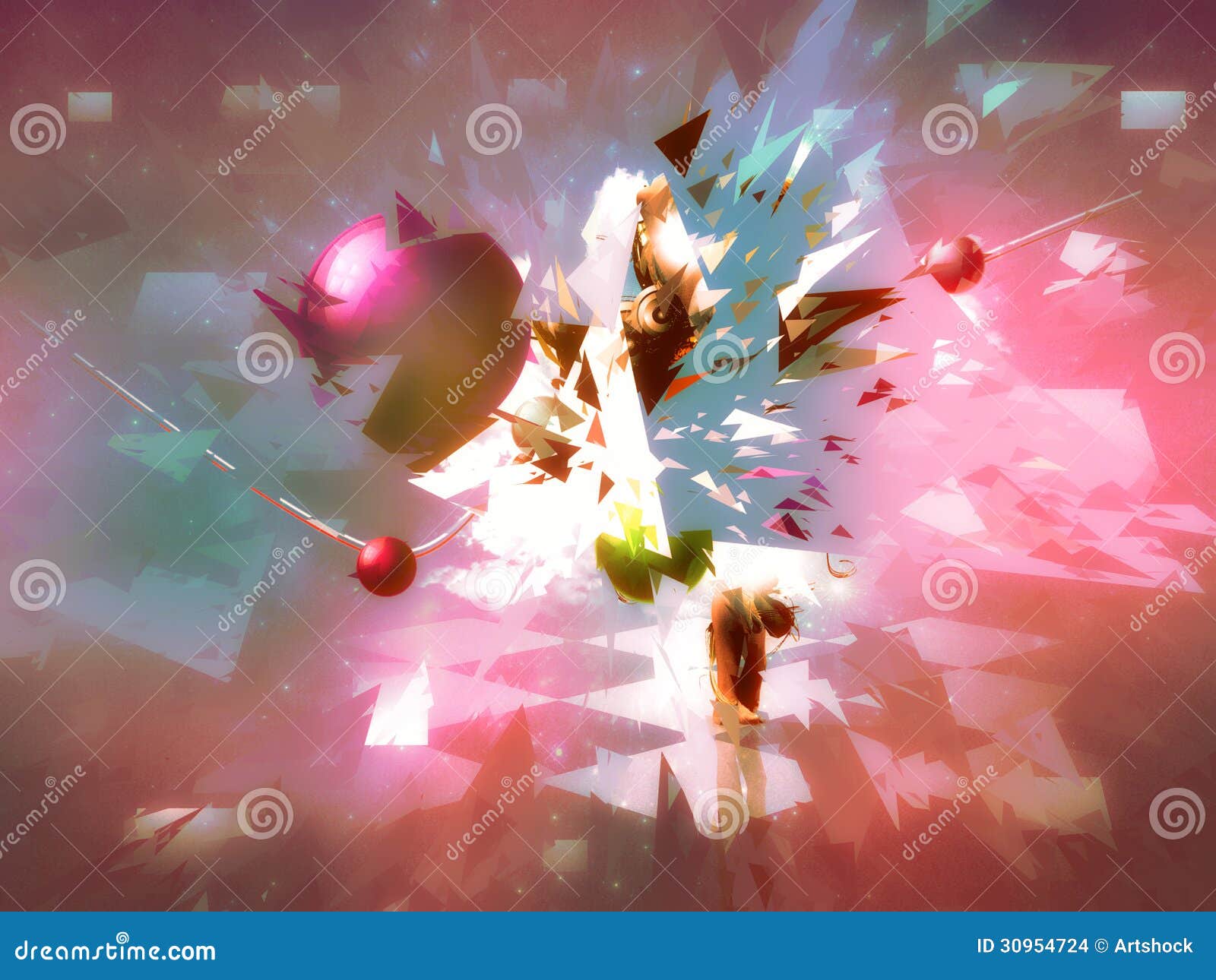 Triangle Explosion Background Stock Illustration - Illustration of ...
