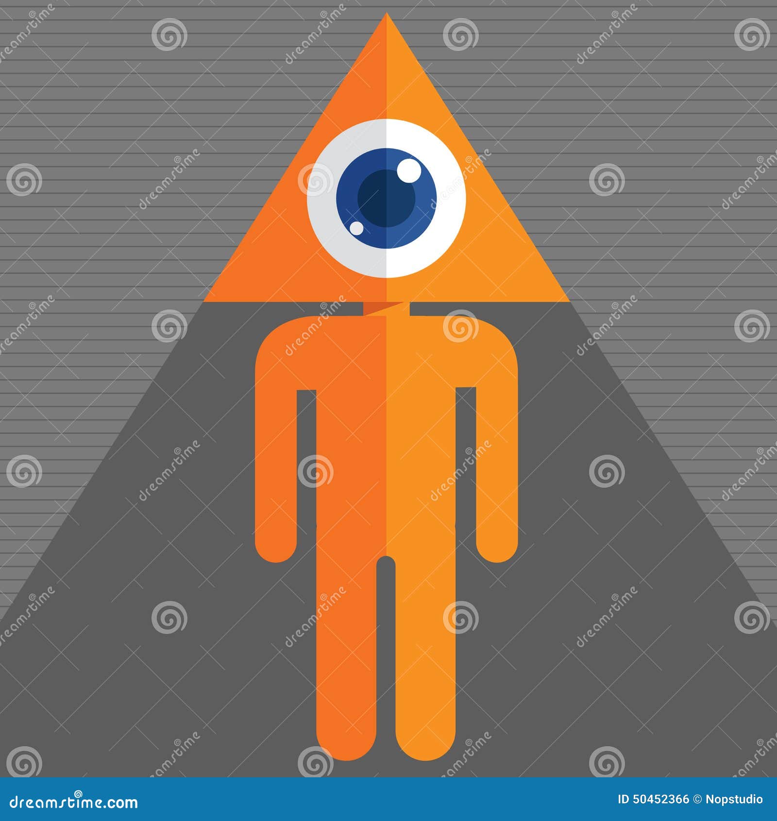Triangle eye head stock vector. Illustration of light - 50452366