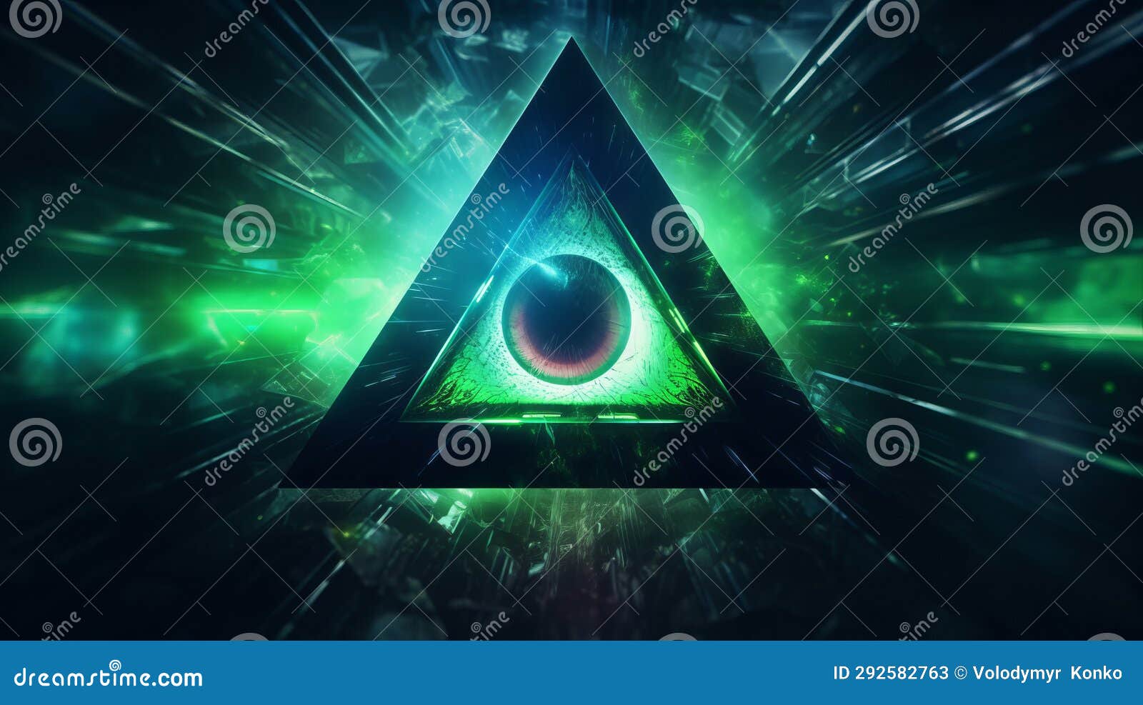 A Triangle with an Eye Inside of it Stock Image - Image of concept ...