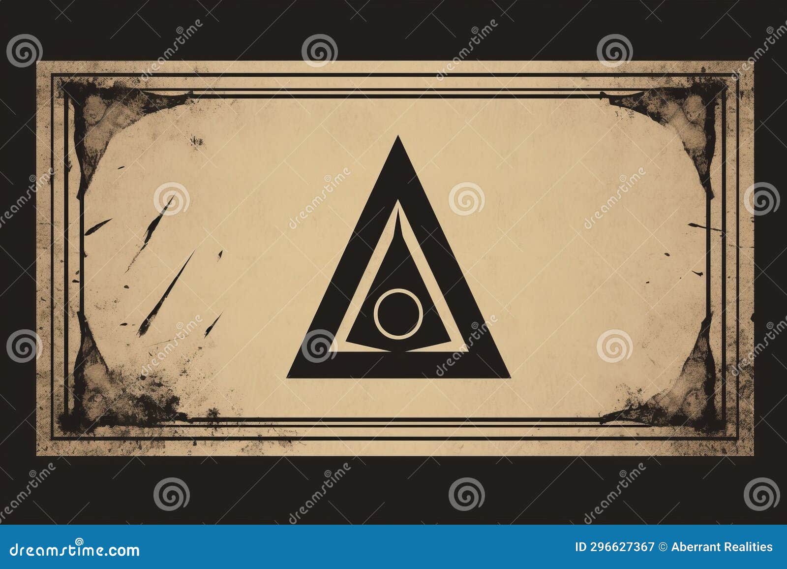 A Triangle with an Eye in the Middle of it Stock Illustration ...