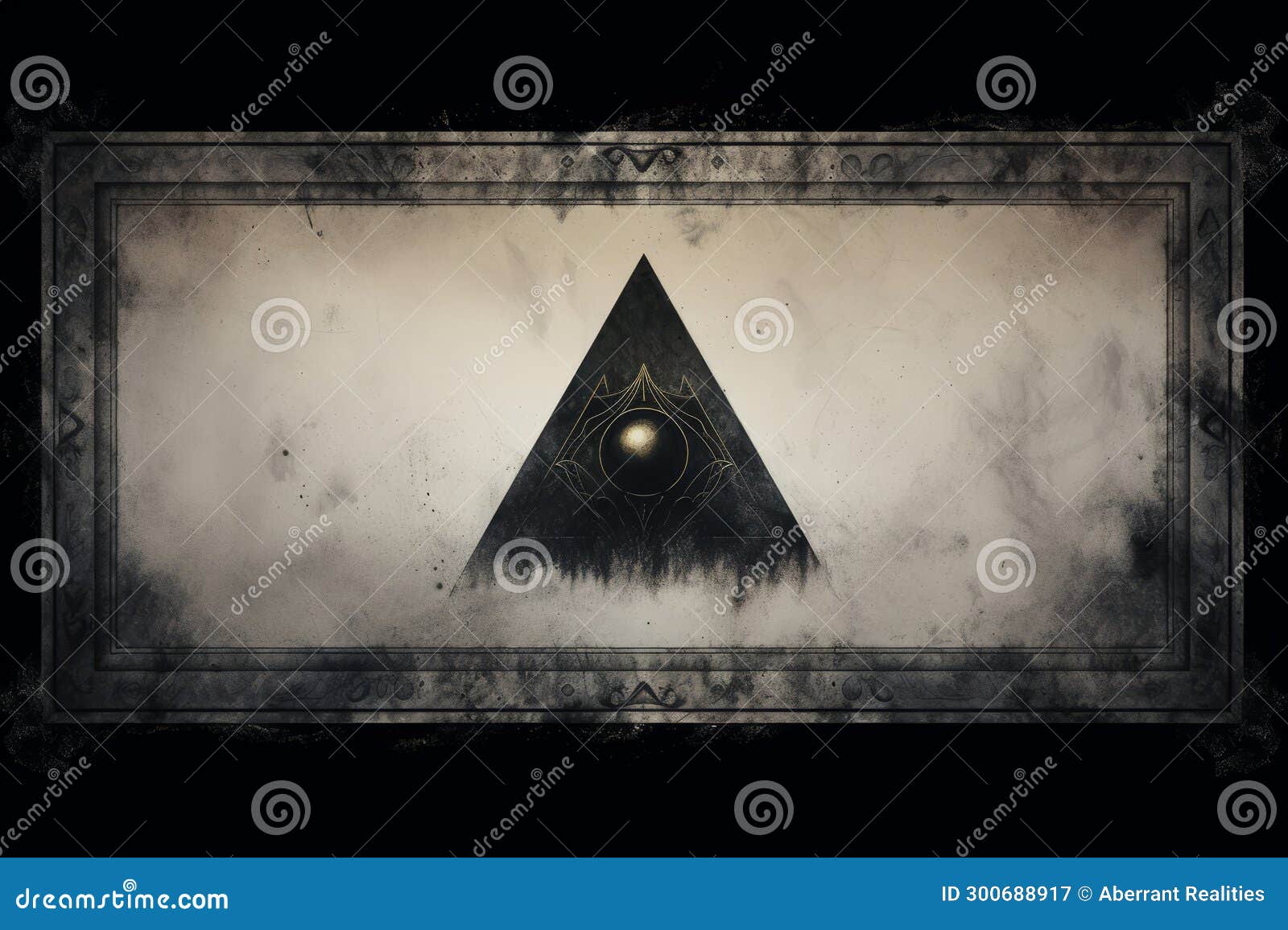 A Triangle with an Eye in the Middle of it Stock Illustration ...