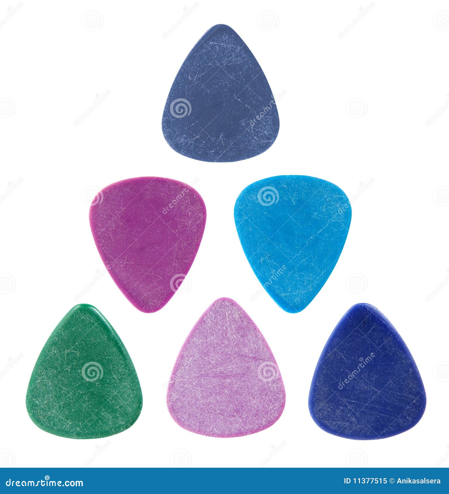 Triangle faite de sélections de guitare